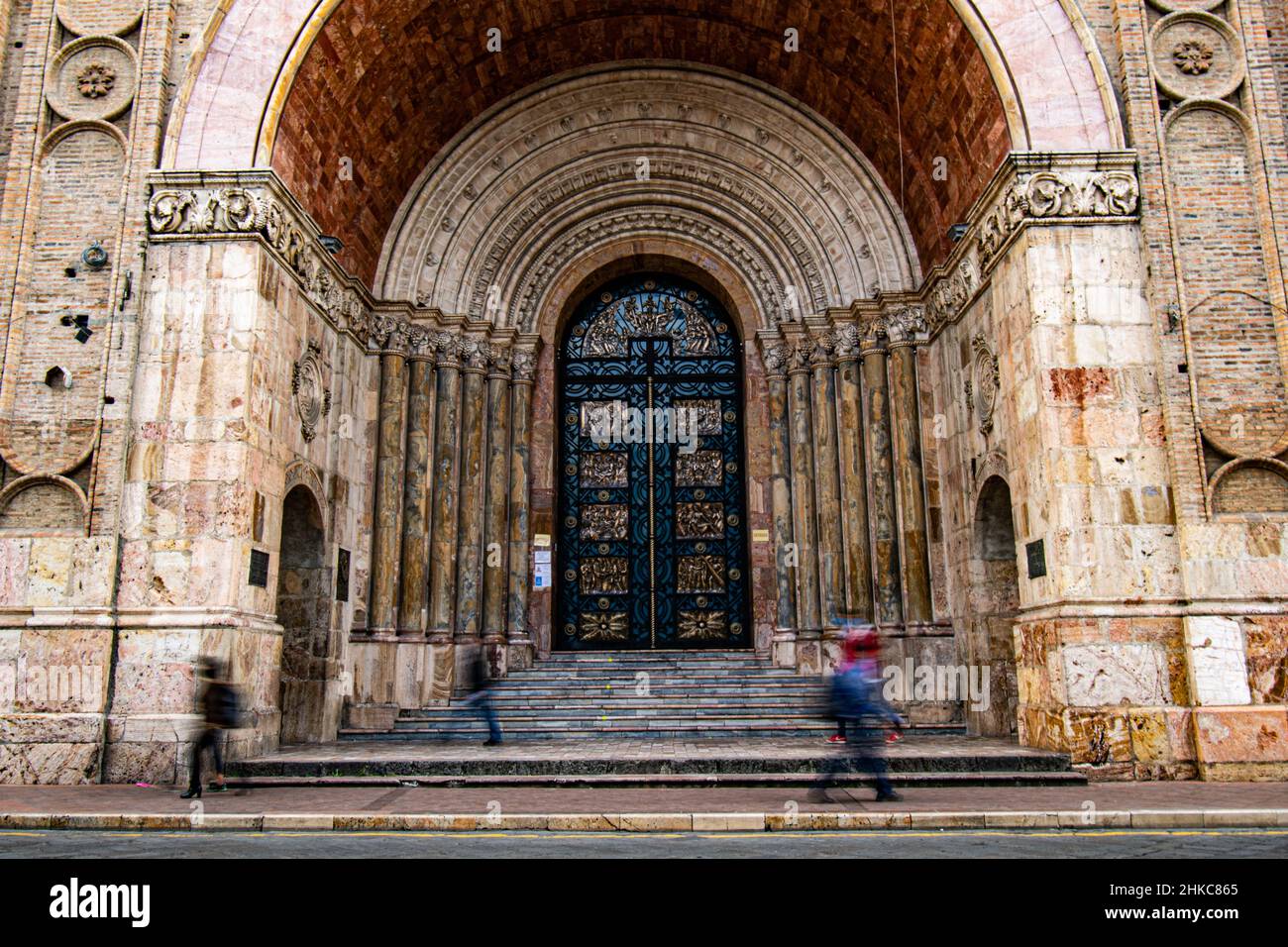 wide angule of church doors Stock Photo - Alamy
