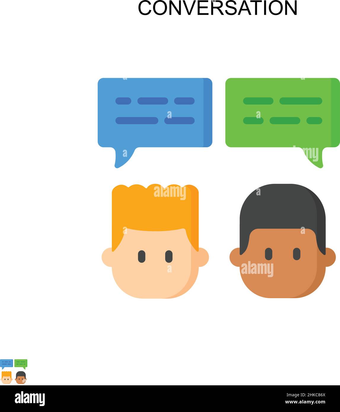 Conversation Simple vector icon. Illustration symbol design template ...