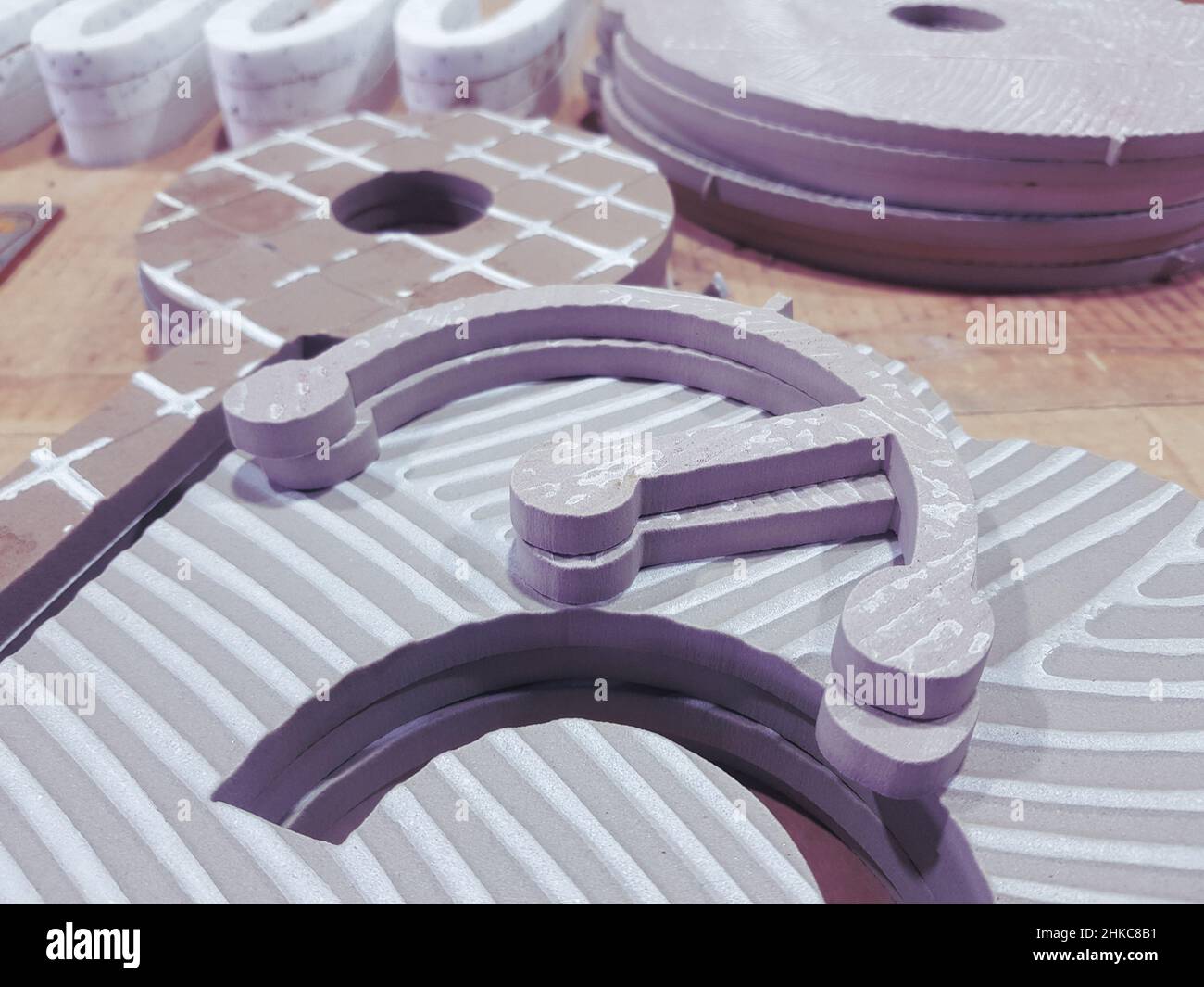 High Pressure Water Jet Cutting Machine for Various Materials close up ...