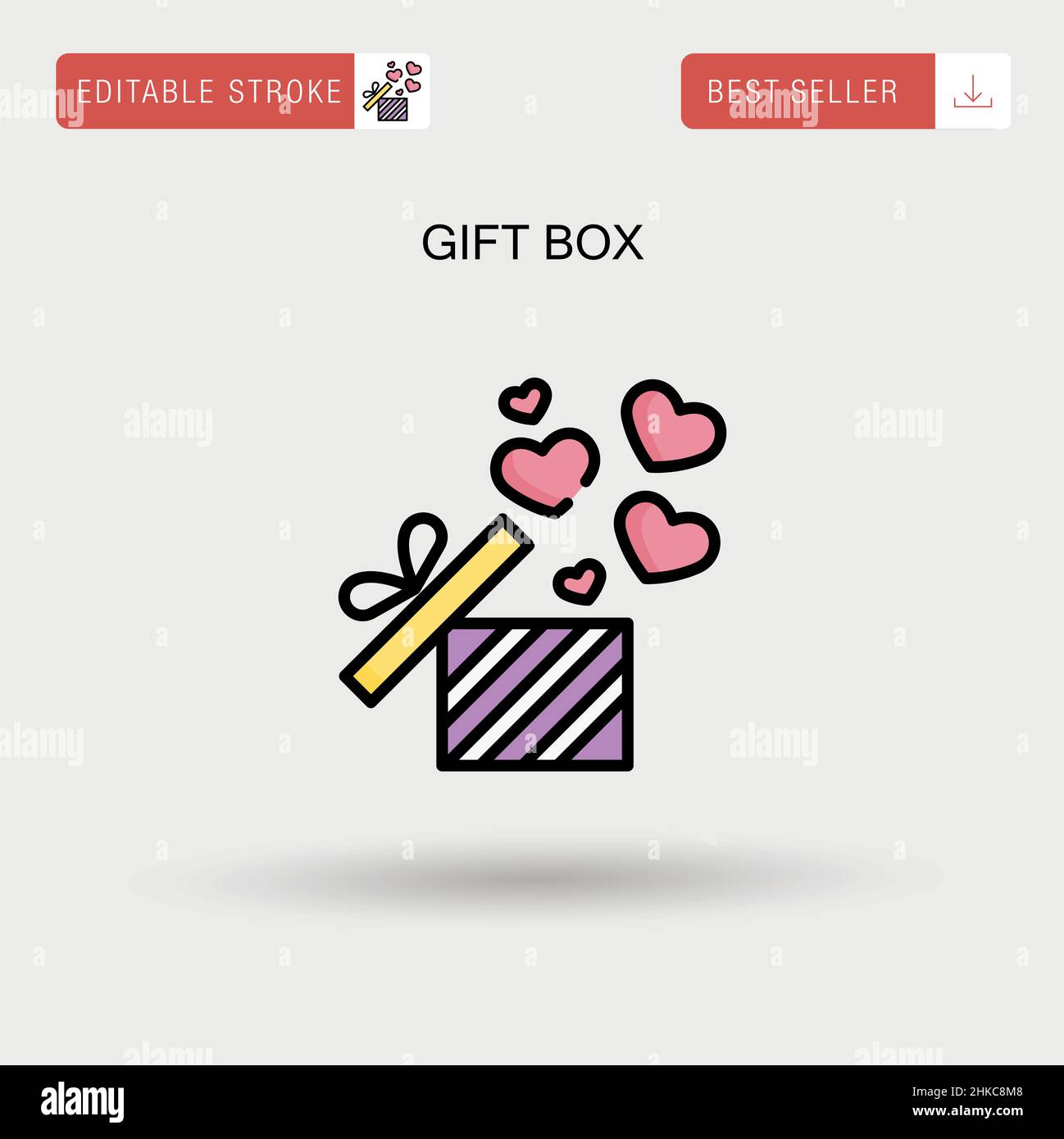 Gift box Simple vector icon Stock Vector Image & Art - Alamy