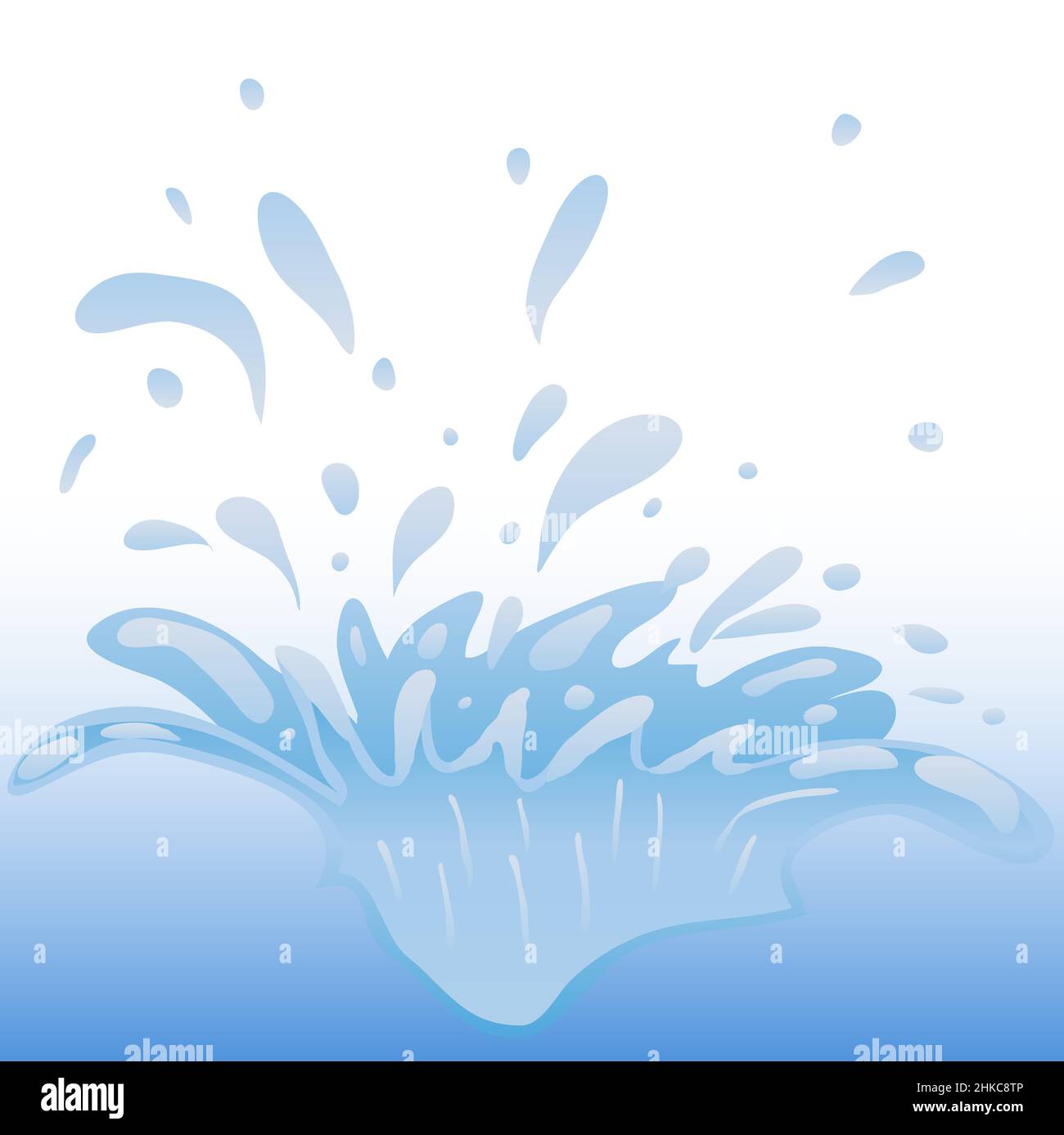 Splash of water. Drops flying in the air, water splashes. Freshness ...