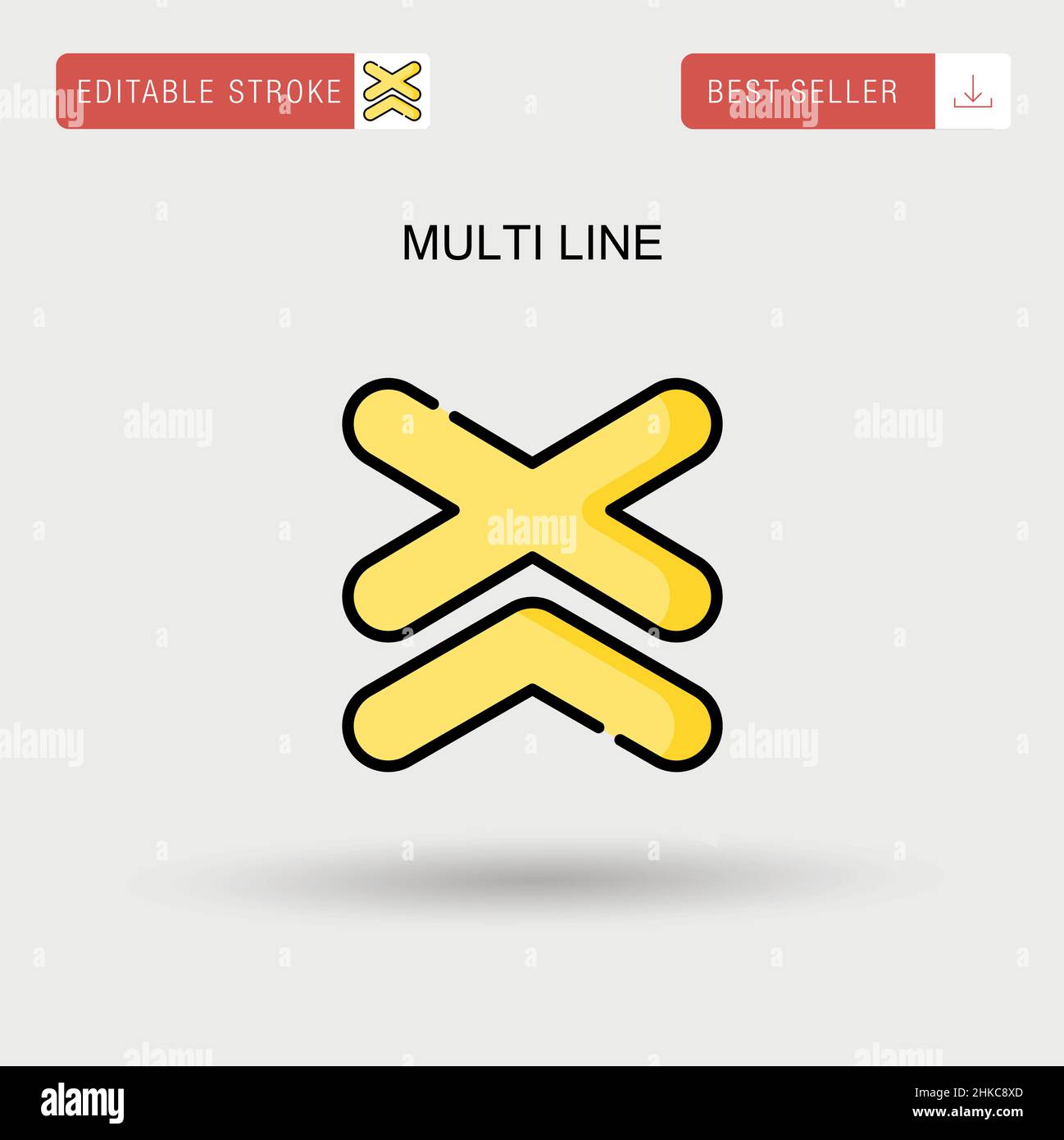 Multi line Simple vector icon Stock Vector Image & Art - Alamy