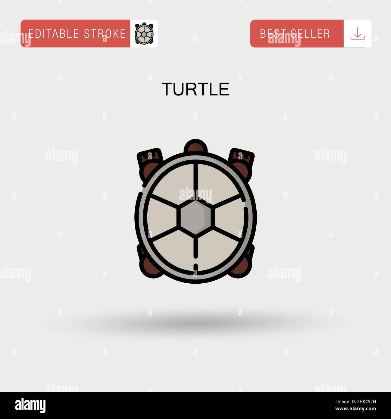 Turtle Simple vector icon Stock Vector Image & Art - Alamy