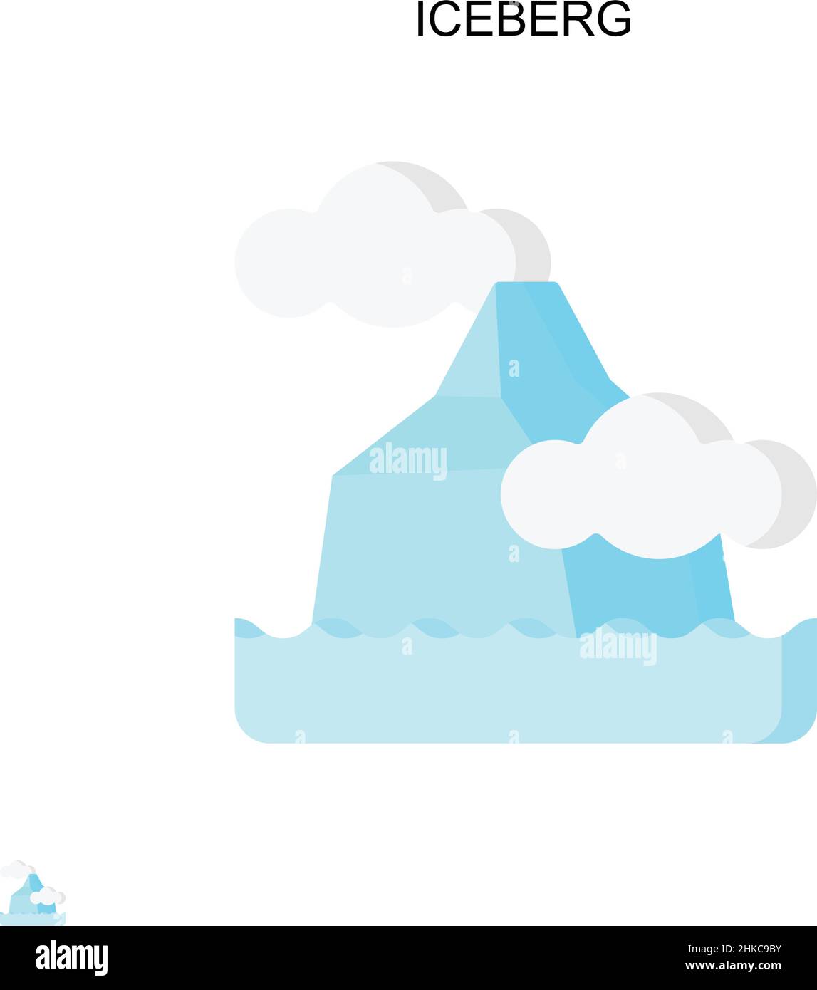 Iceberg Simple vector icon. Illustration symbol design template for web ...