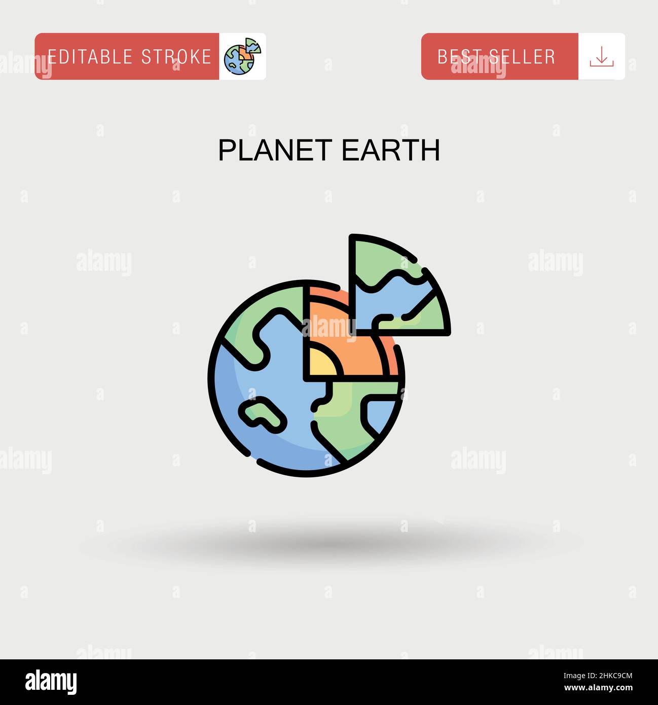 Planet earth Simple vector icon Stock Vector Image & Art - Alamy