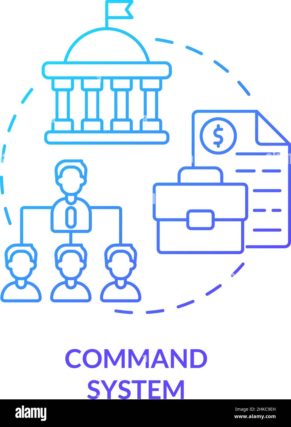 Command system blue gradient concept icon Stock Vector Image & Art - Alamy