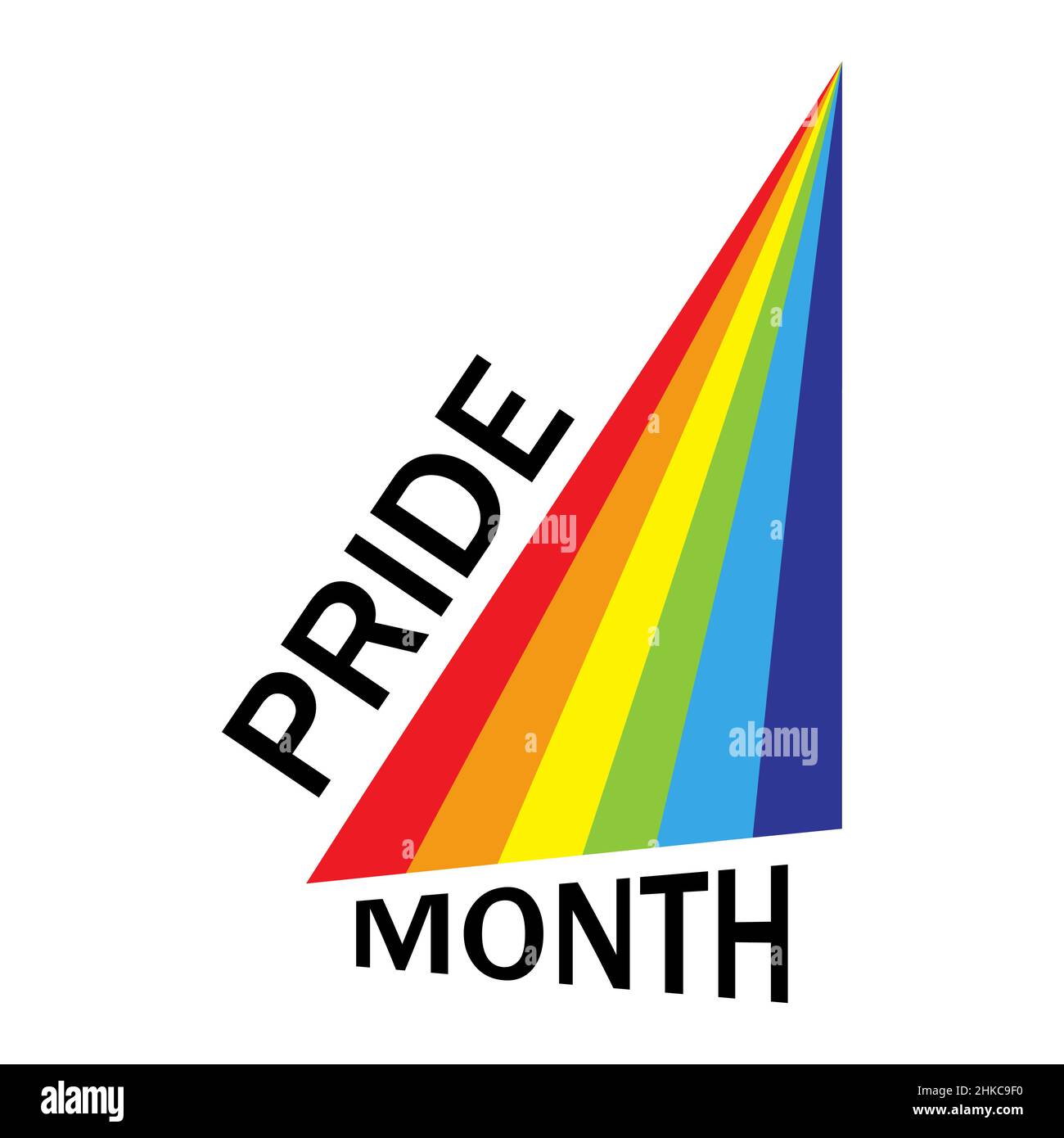 Pride Month Design Elements. Colorful Ribbon with LGBT Colors. Rainbow ...