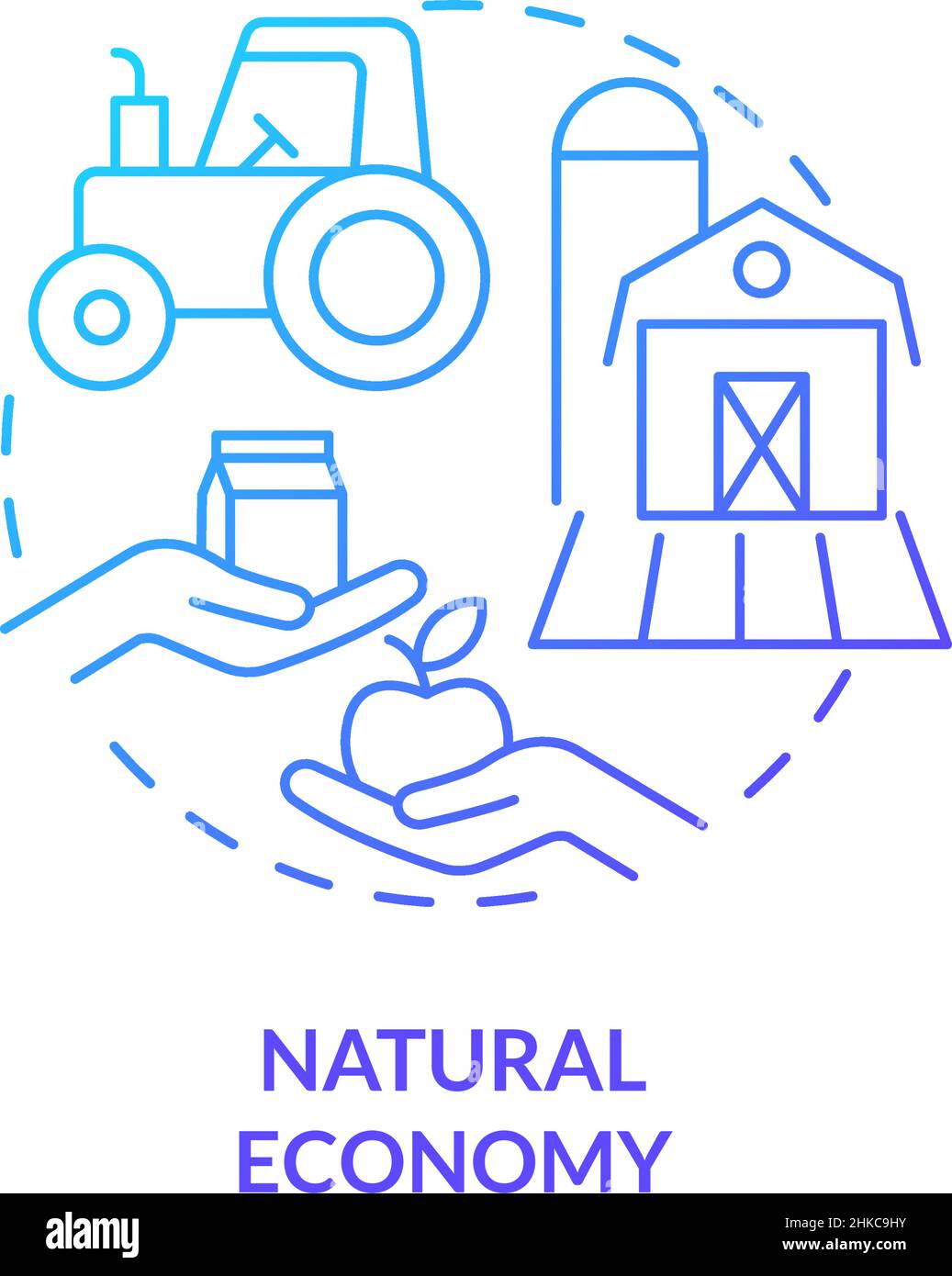 Natural economy blue gradient concept icon Stock Vector Image & Art - Alamy