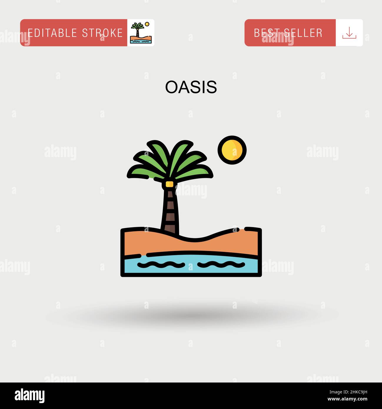 Tropical oasis paradise Stock Vector Images - Alamy