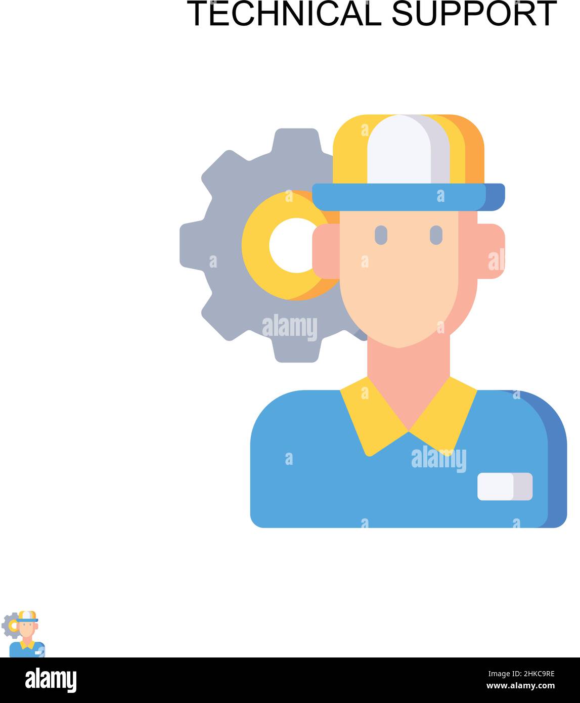 Technical Support Simple vector icon. Illustration symbol design ...