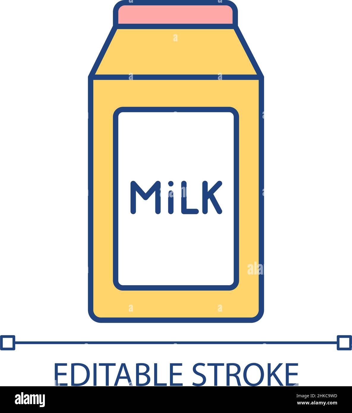 Milk RGB color icon Stock Vector Image & Art - Alamy