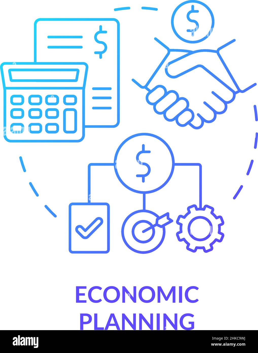 Economic planning blue gradient concept icon Stock Vector Image & Art ...