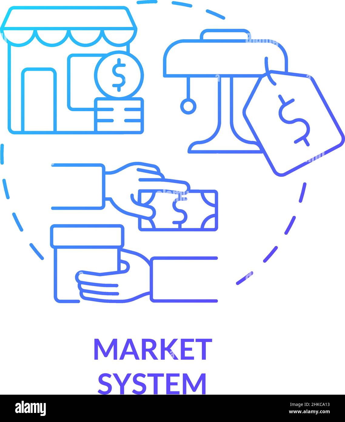 Market system blue gradient concept icon Stock Vector Image & Art - Alamy