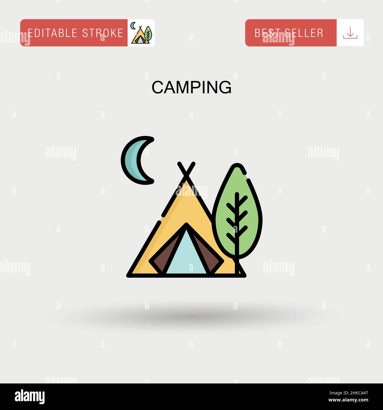 Camping Simple vector icon Stock Vector Image & Art - Alamy
