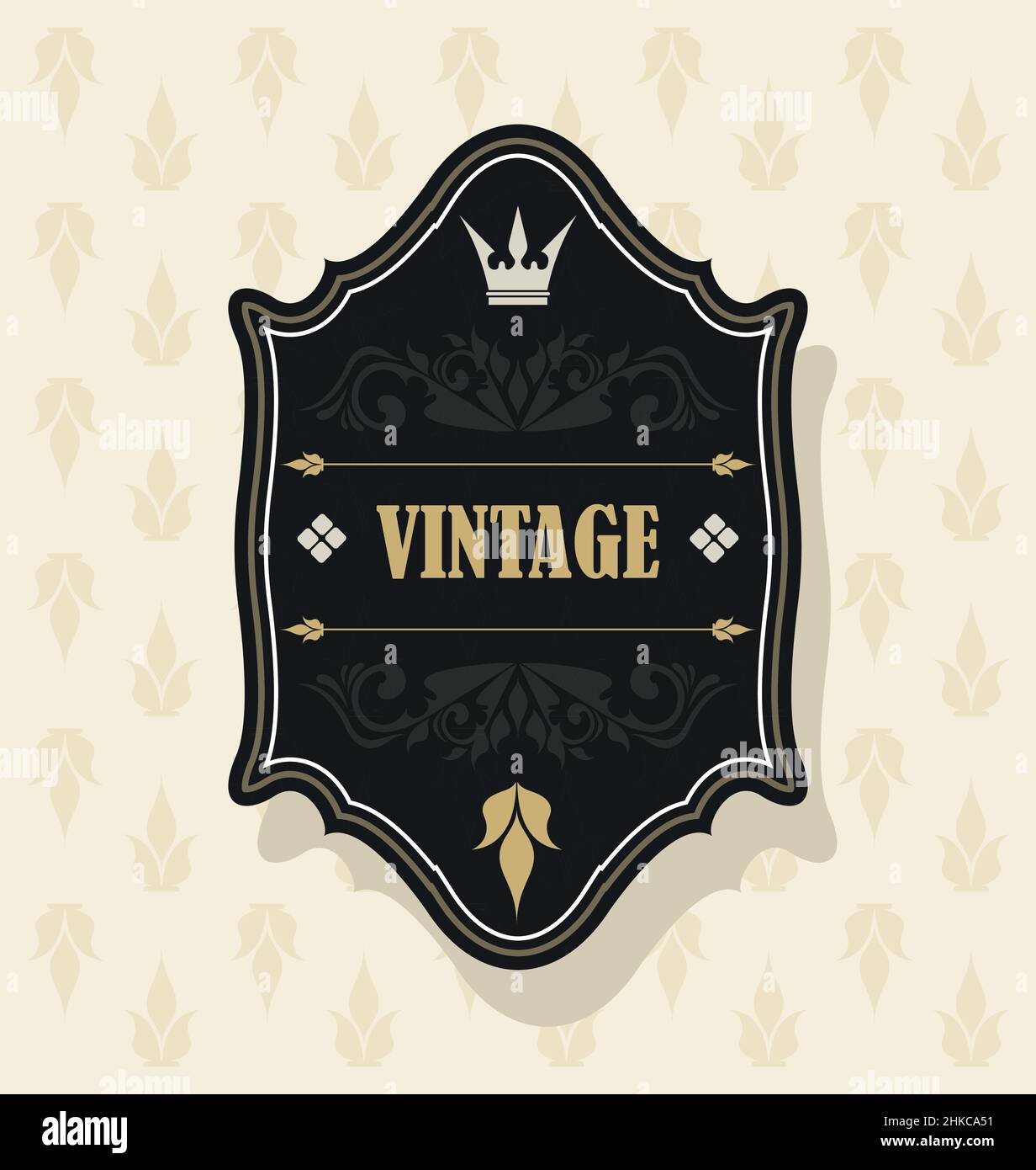 template with vintage label Stock Vector Image & Art - Alamy