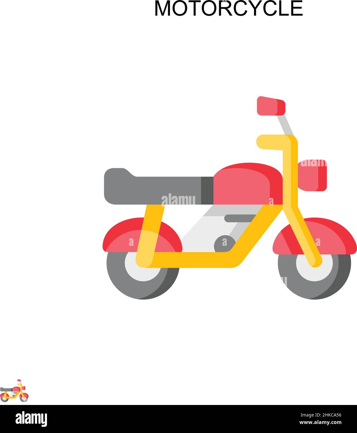 Motorcycle Simple vector icon. Illustration symbol design template for ...