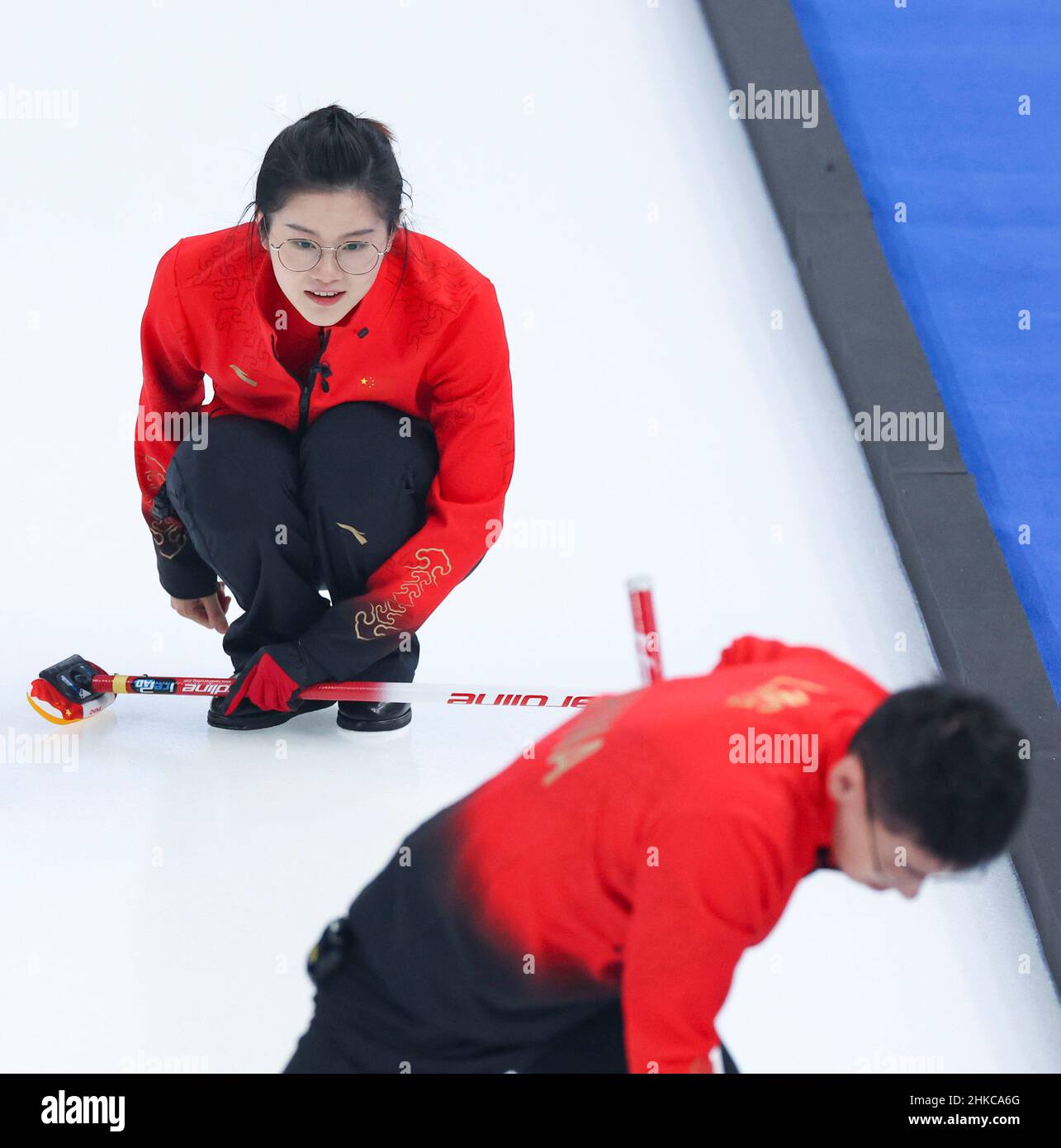 Beijing, China. 3rd Feb, 2022. China's athletes Fan Suyuan and Ling Zhi ...