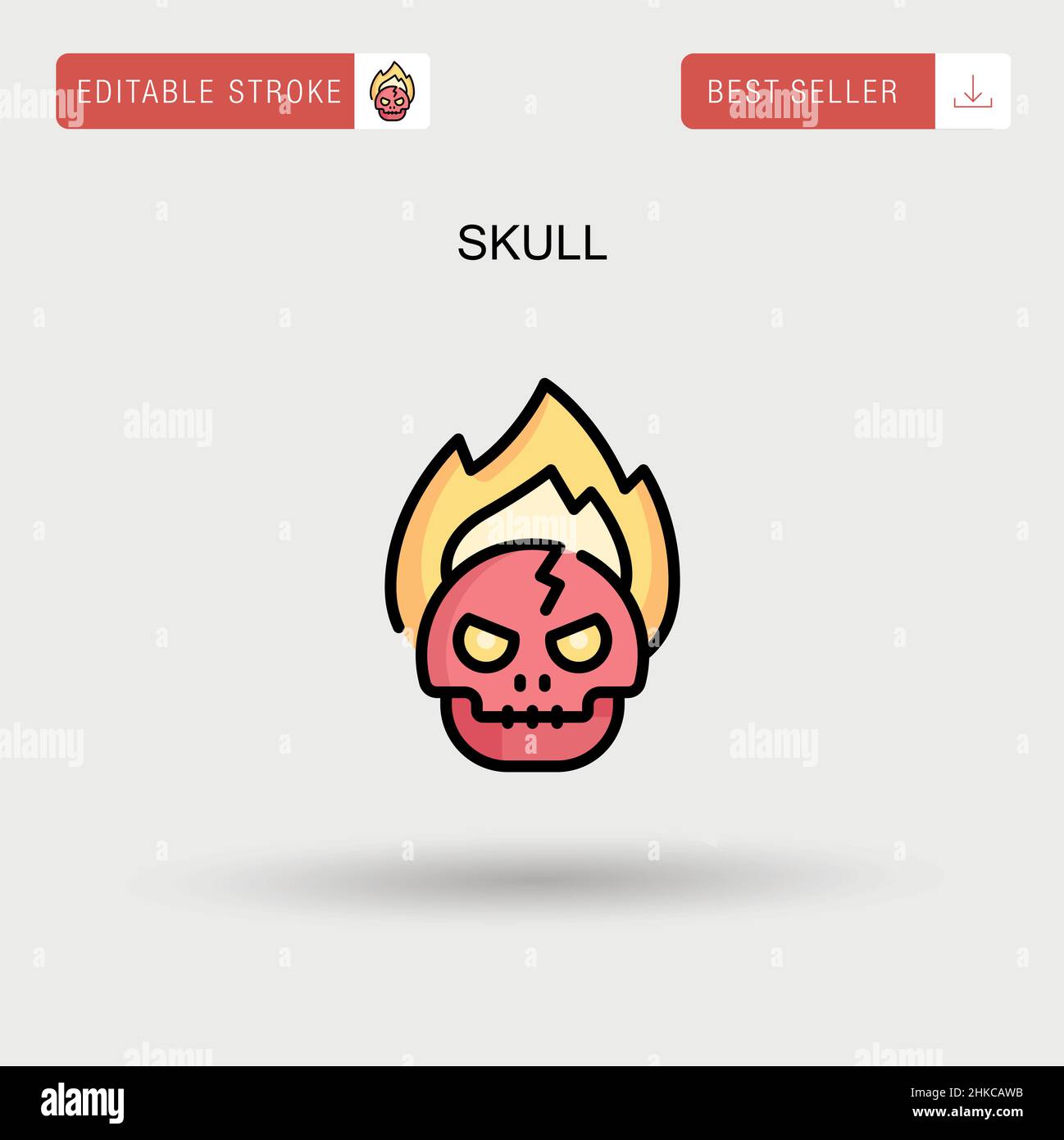 Skull Simple vector icon Stock Vector Image & Art - Alamy