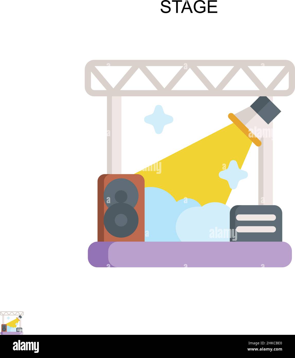 Stage Simple vector icon. Illustration symbol design template for web ...