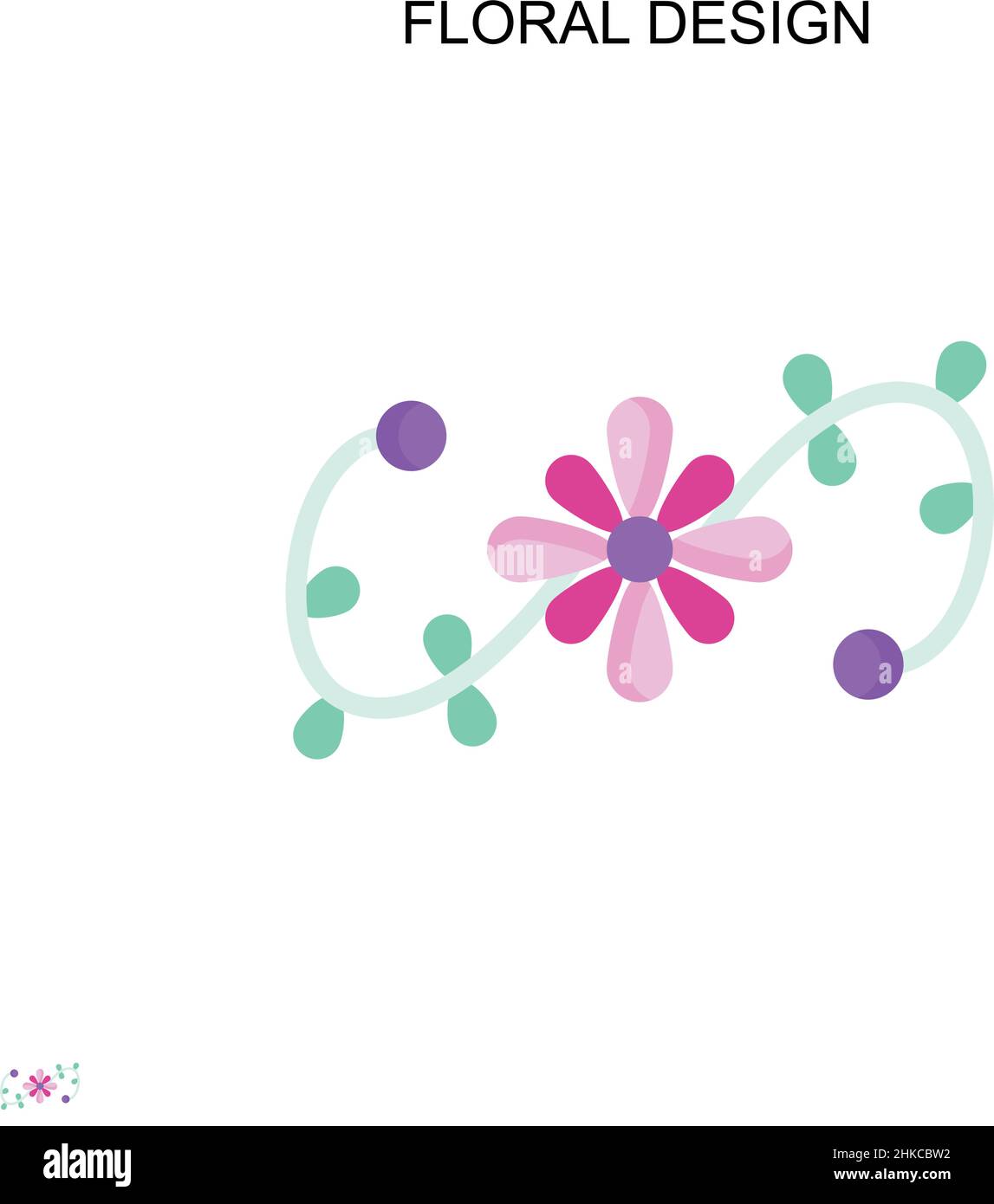 Floral design Simple vector icon. Illustration symbol design template ...