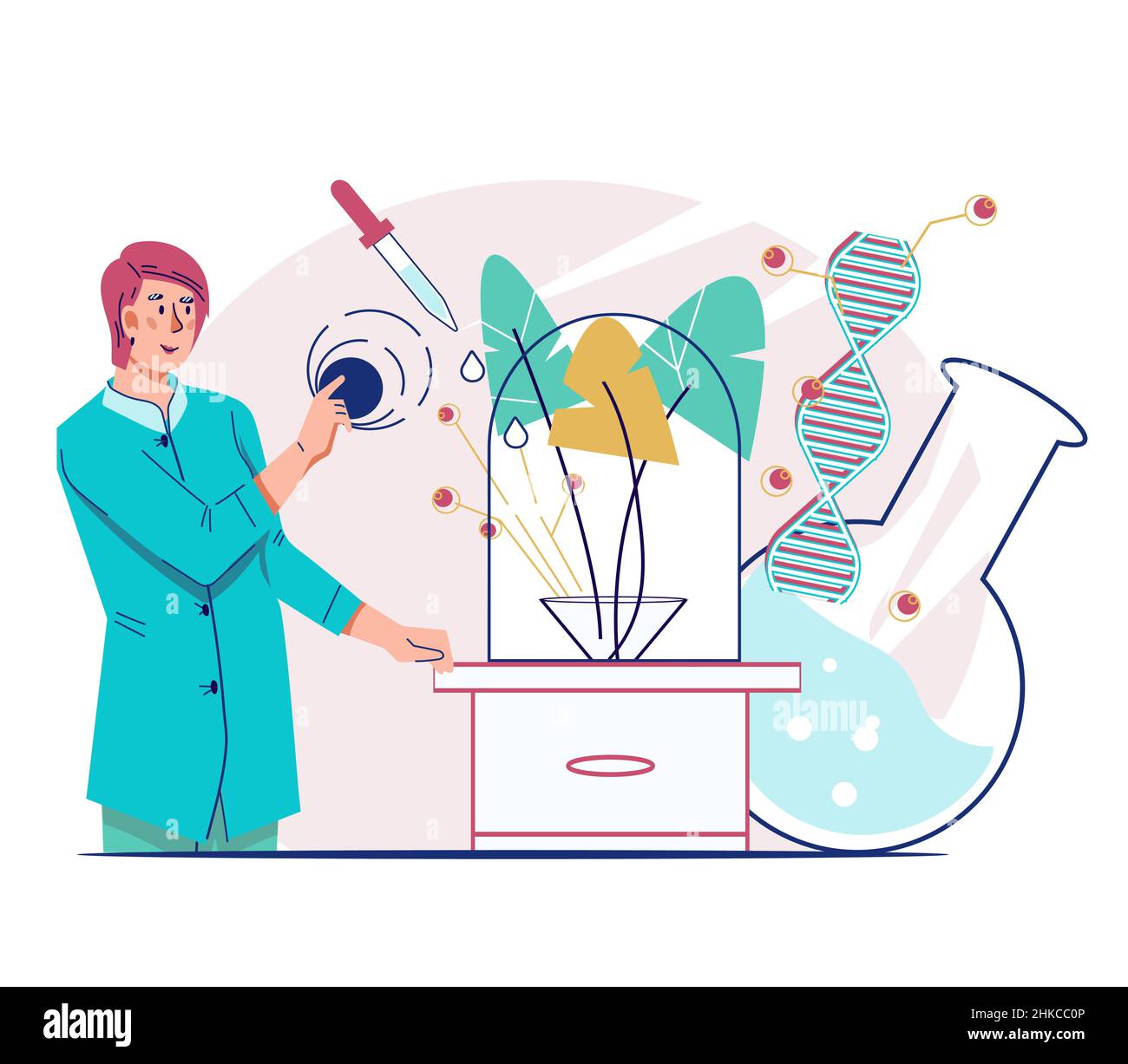 Biotechnology and genetic bioengineering, genome research for medicine ...