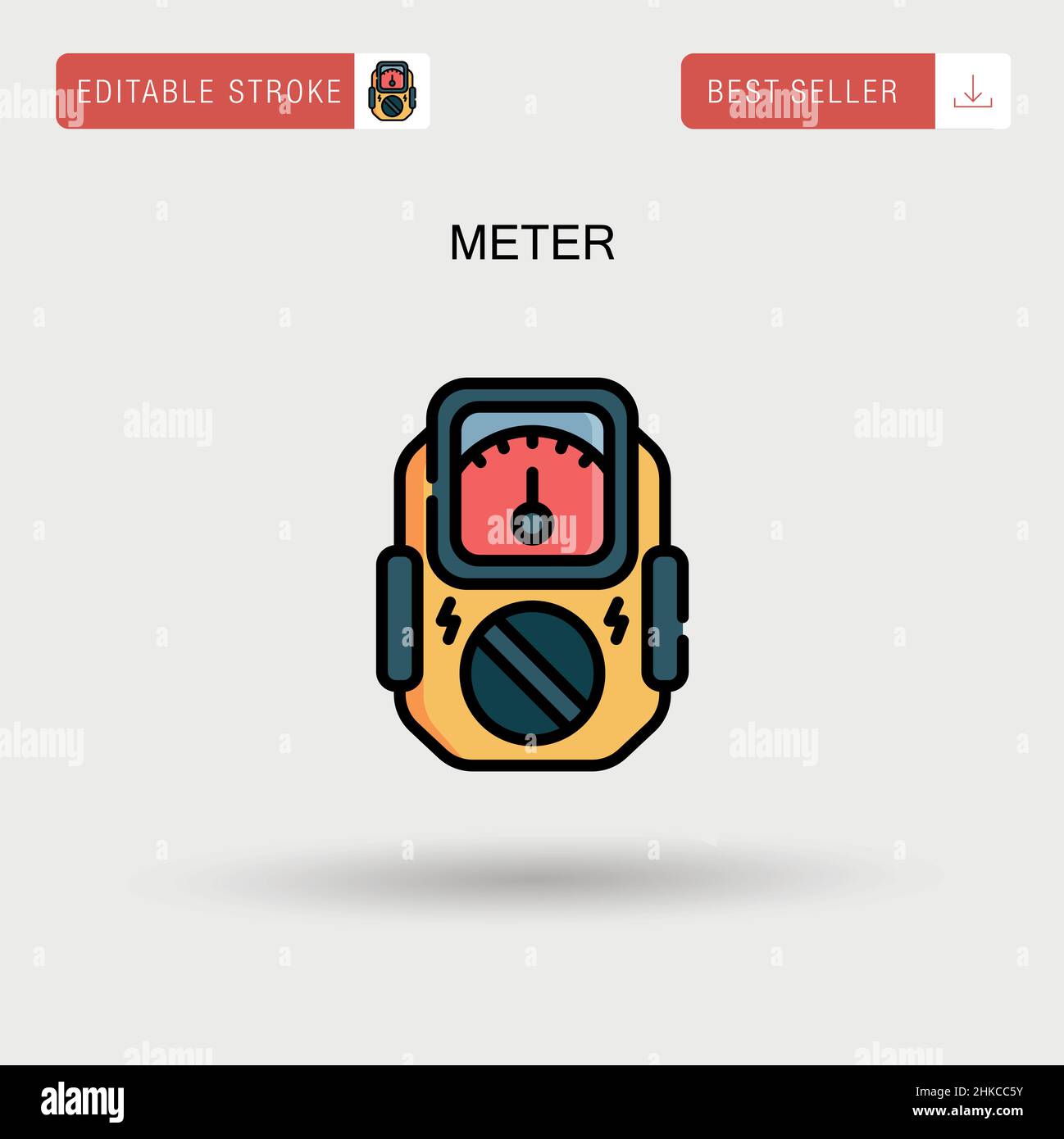 Meter Simple vector icon Stock Vector Image & Art - Alamy