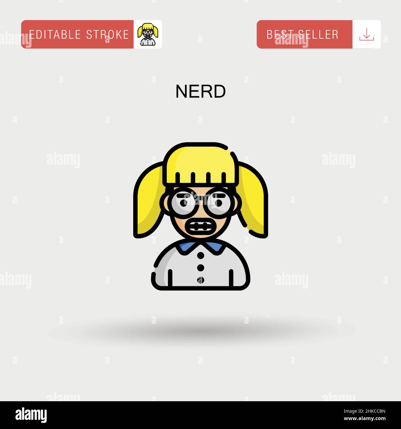 Nerd Simple vector icon Stock Vector Image & Art - Alamy