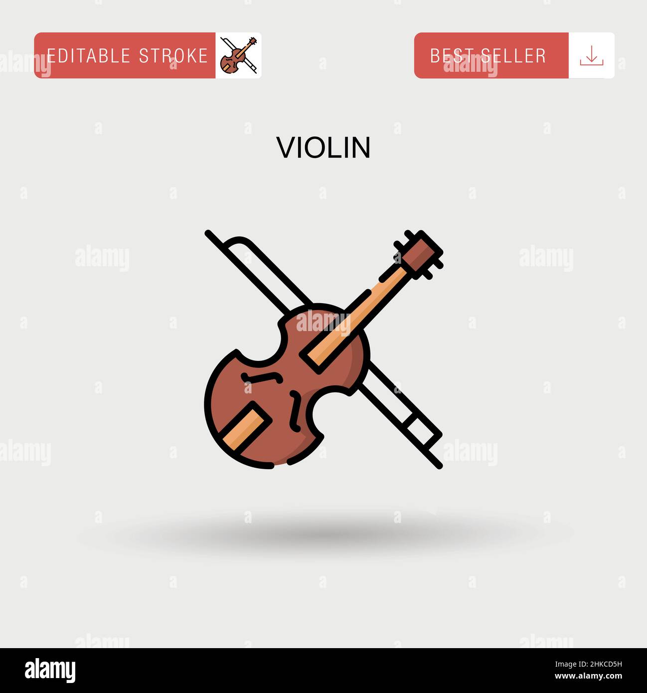 Violin Simple vector icon Stock Vector Image & Art - Alamy