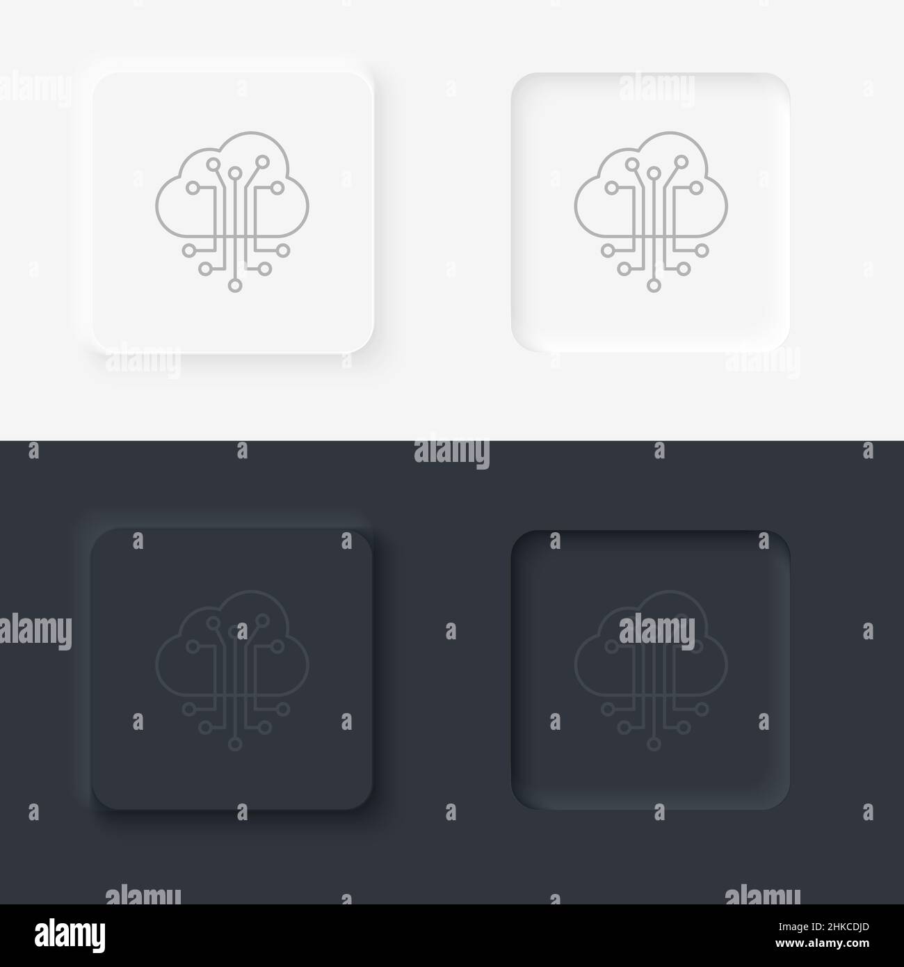 Cloud, smart, information, network icon - Vector. Artificial ...