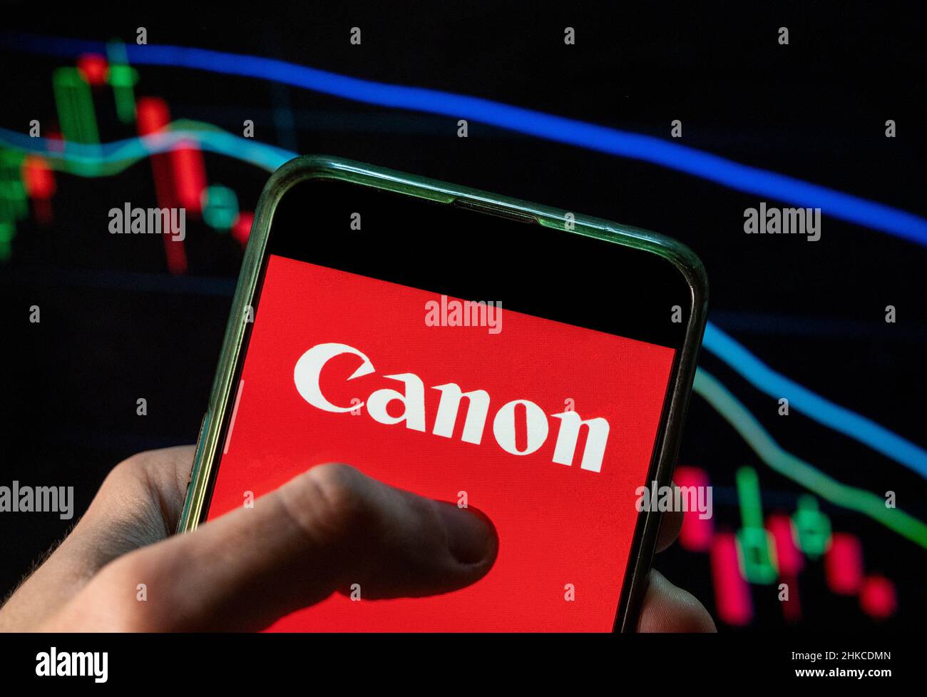 In this photo illustration the Japanese multinational electronics ...