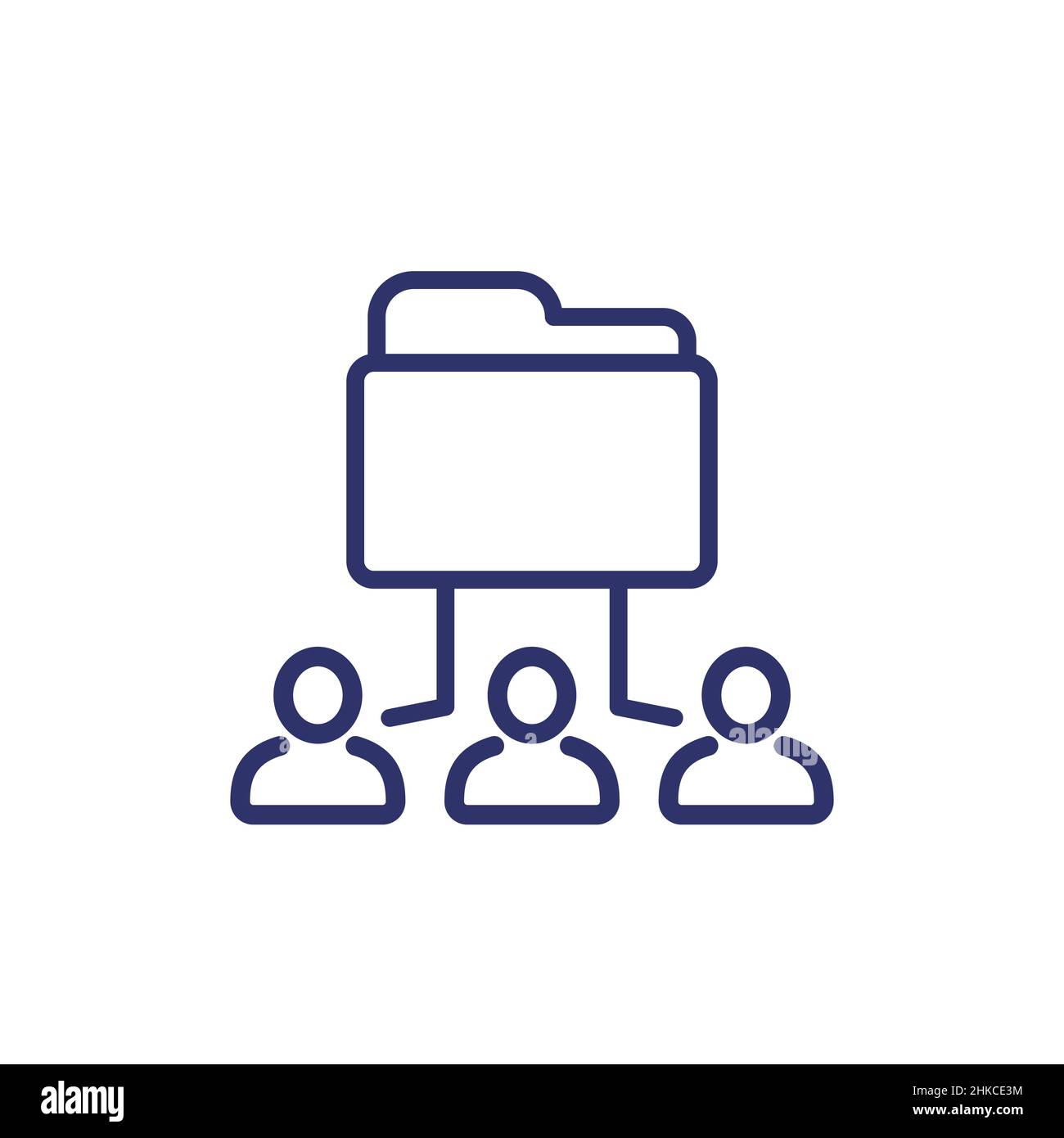 project folder and users line icon, vector Stock Vector Image & Art - Alamy