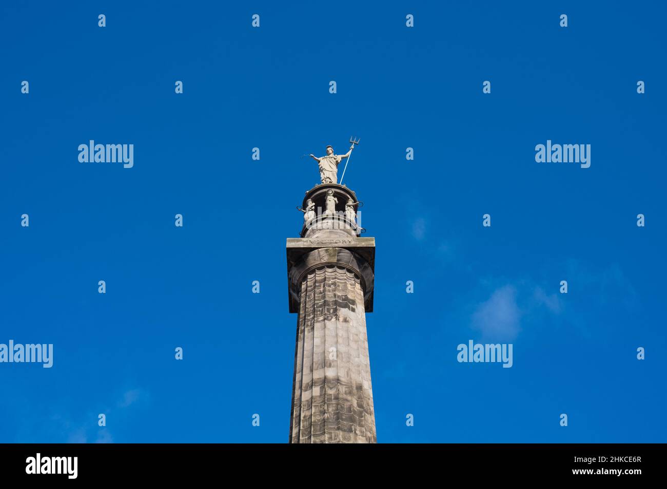 Nelson's Monument, a commemorative column built in memorial to Admiral Horatio Nelson, Monument ...
