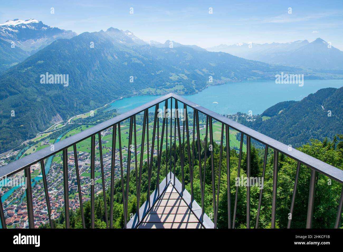 Amazing aerial city and nature view from observation point, top of ...