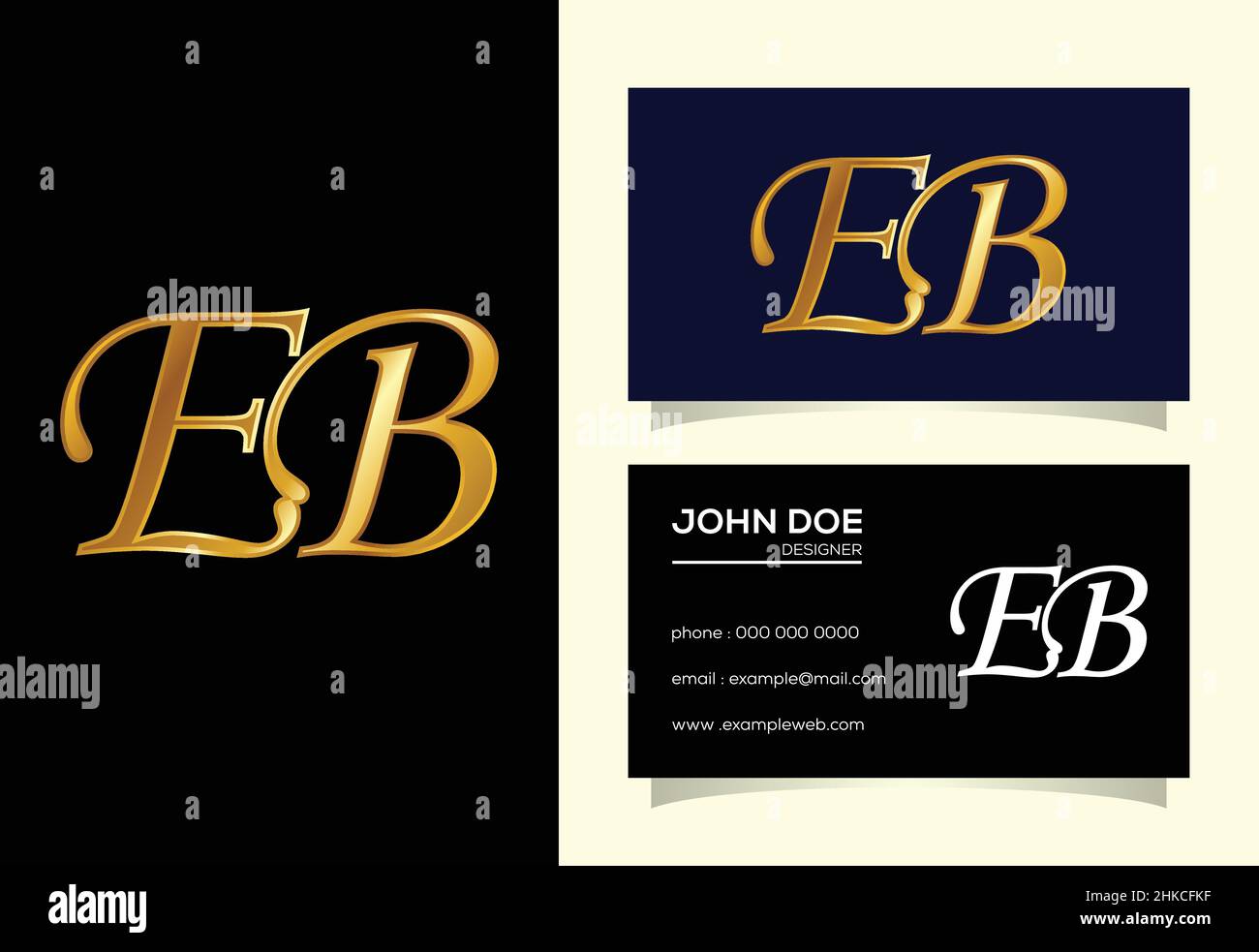 Initial Letter E B Logo Design Vector. Graphic Alphabet Symbol For ...