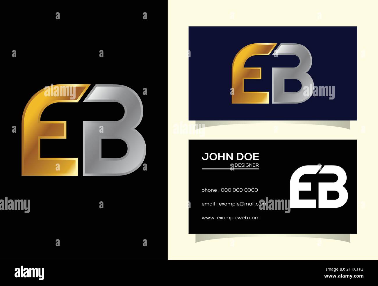 Initial Letter E B Logo Design Vector. Graphic Alphabet Symbol For ...