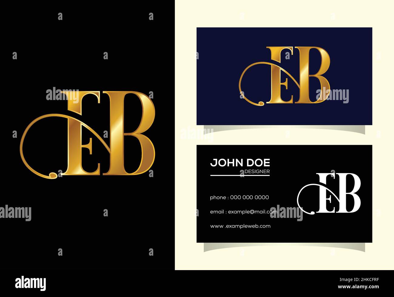 Initial Letter E B Logo Design Vector. Graphic Alphabet Symbol For Corporate Business Identity ...