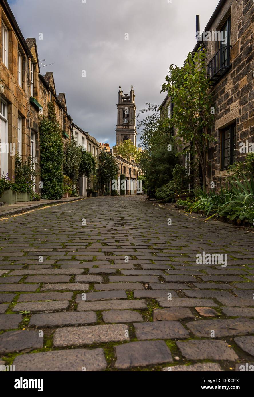 The beautiful picturesque cobbled street of Circus Lane, only a couple ...