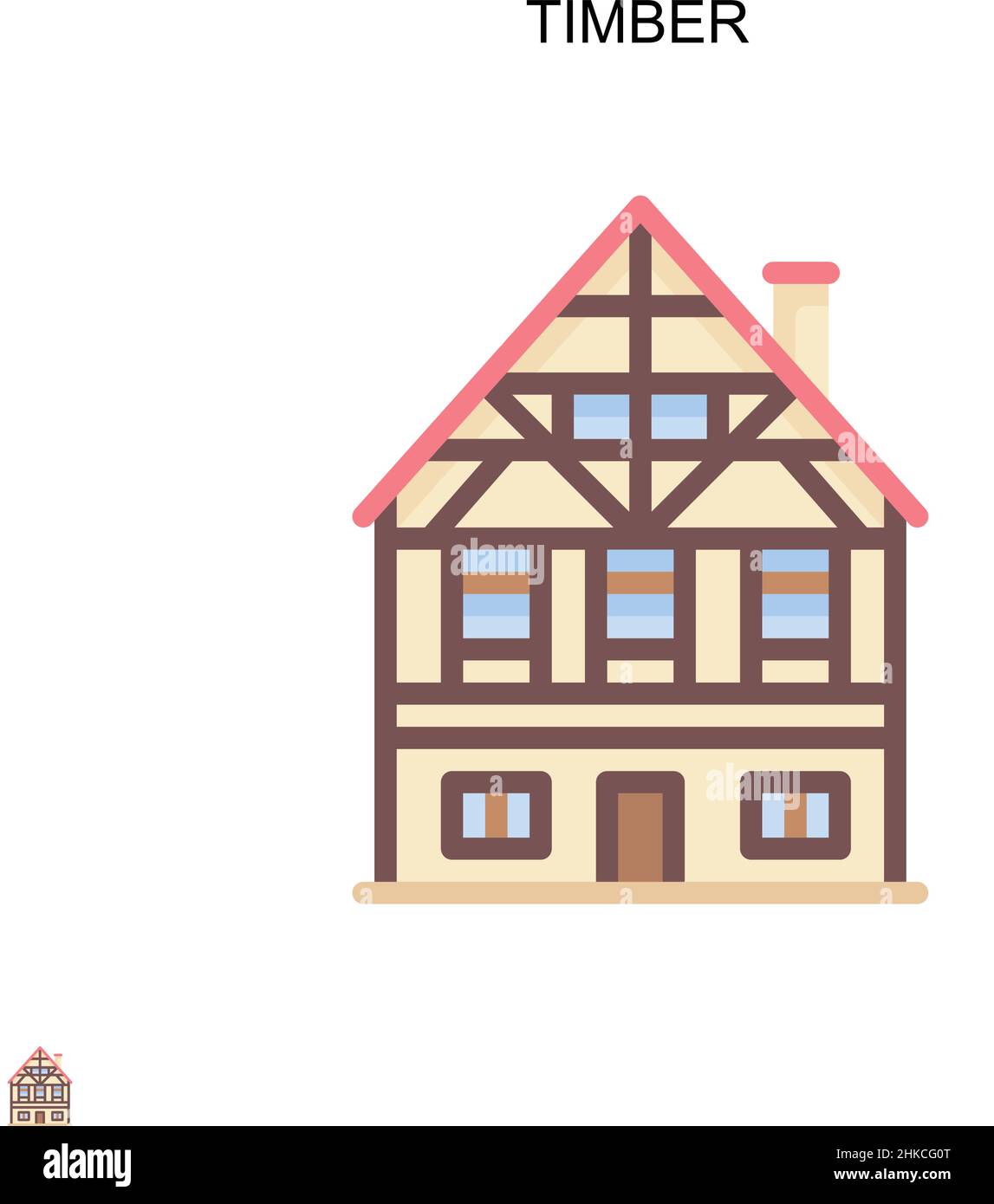 Timber Simple vector icon. Illustration symbol design template for web ...