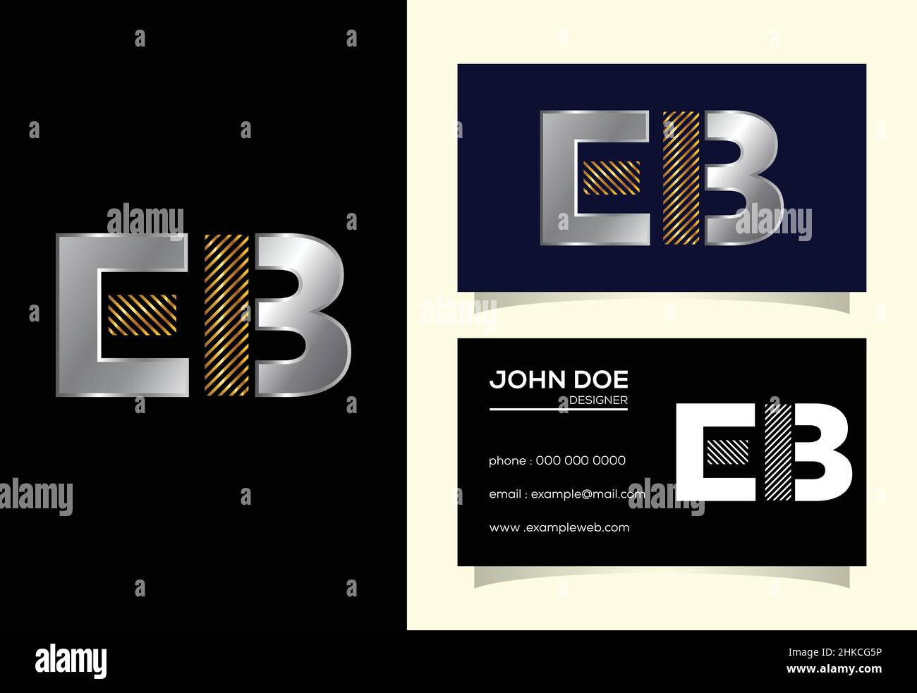 Initial Letter E B Logo Design Vector. Graphic Alphabet Symbol For Corporate Business Identity ...