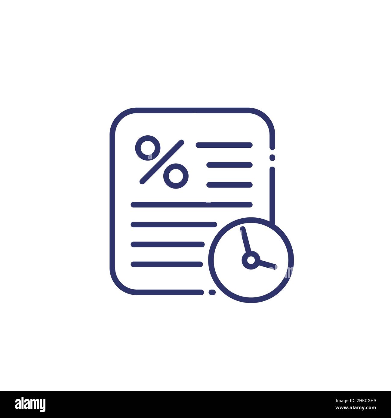 Loan percent icon outline Stock Vector Images - Alamy