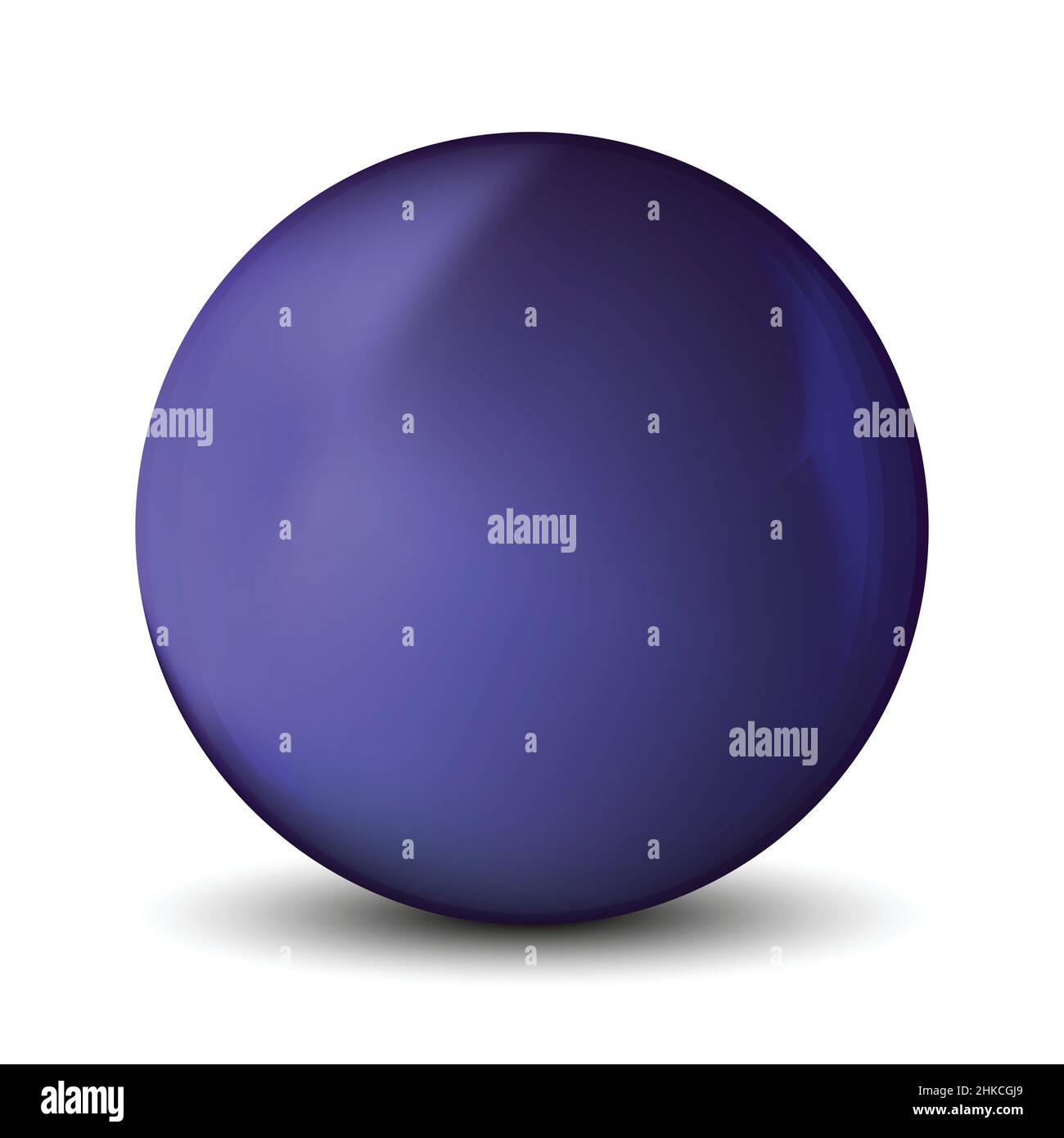 Glass purple ball or precious pearl. Glossy realistic ball, 3D abstract ...