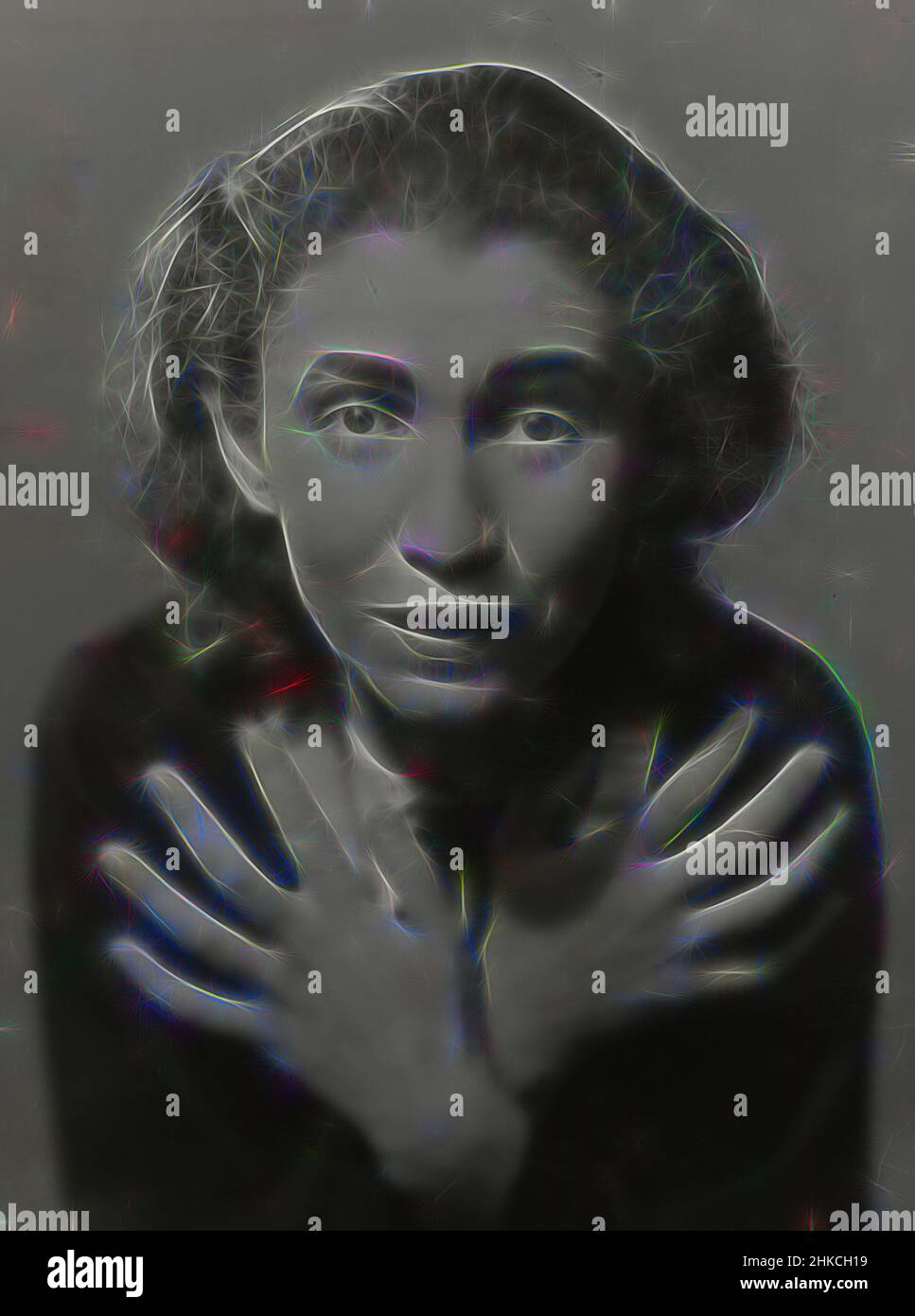 Inspired by Portrait of Chaja Goldstein, Frontal portrait of woman with ...