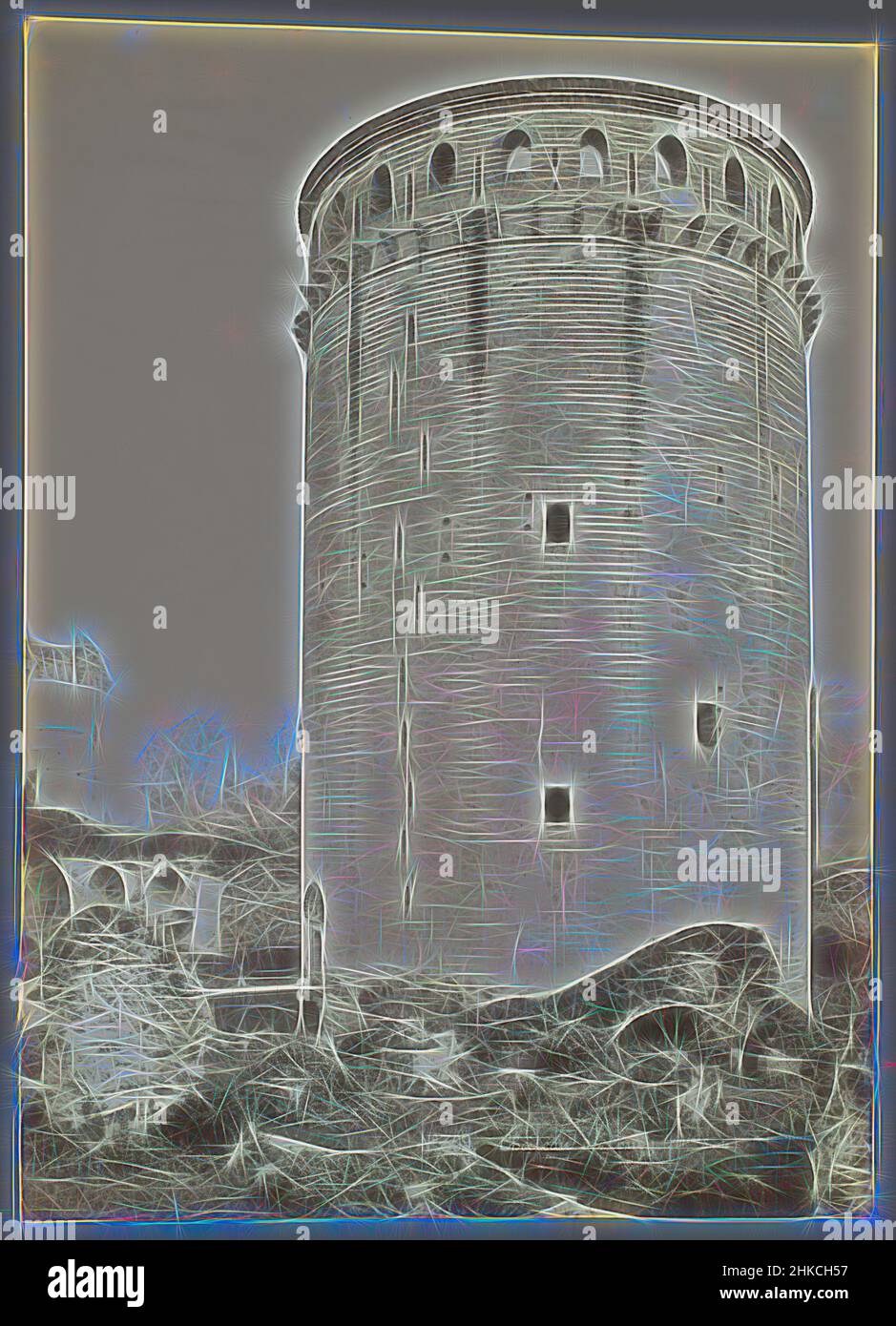 Inspired by View of Château de Coucy, France, Picture from a frog's eye ...