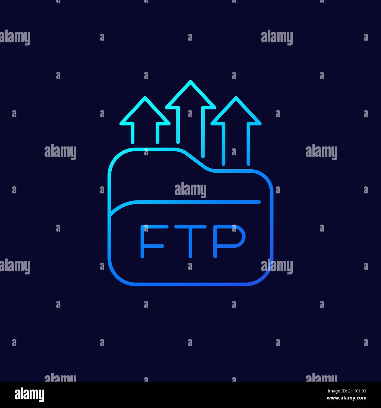 ftp line icon, upload to server vector Stock Vector Image & Art - Alamy
