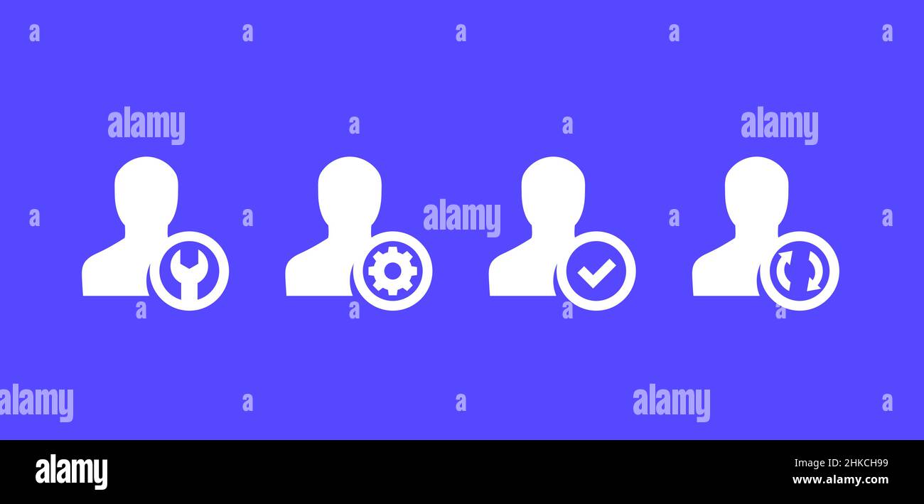 account and profile settings icons for web Stock Vector Image & Art - Alamy