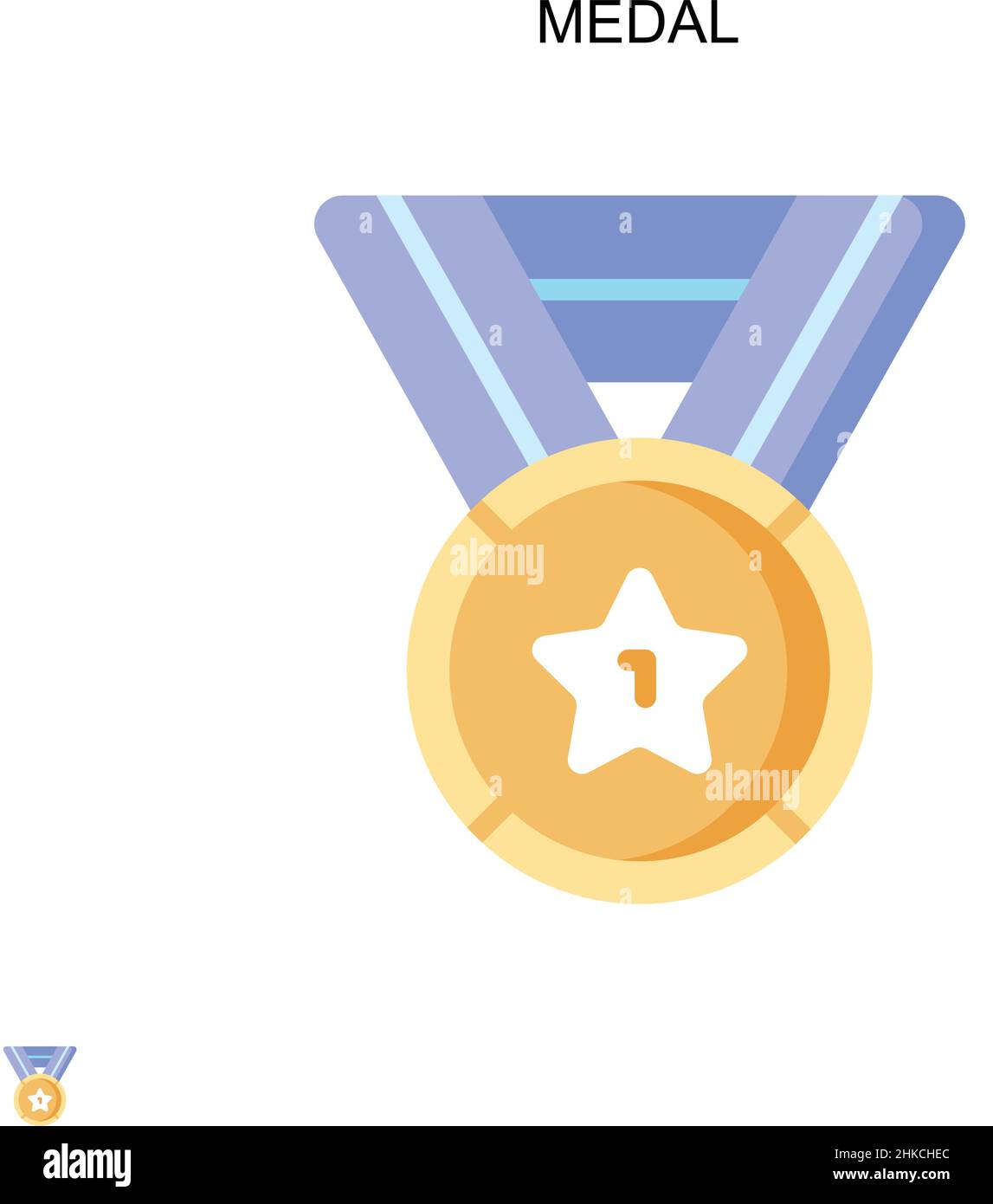 Medal Simple vector icon. Illustration symbol design template for web ...
