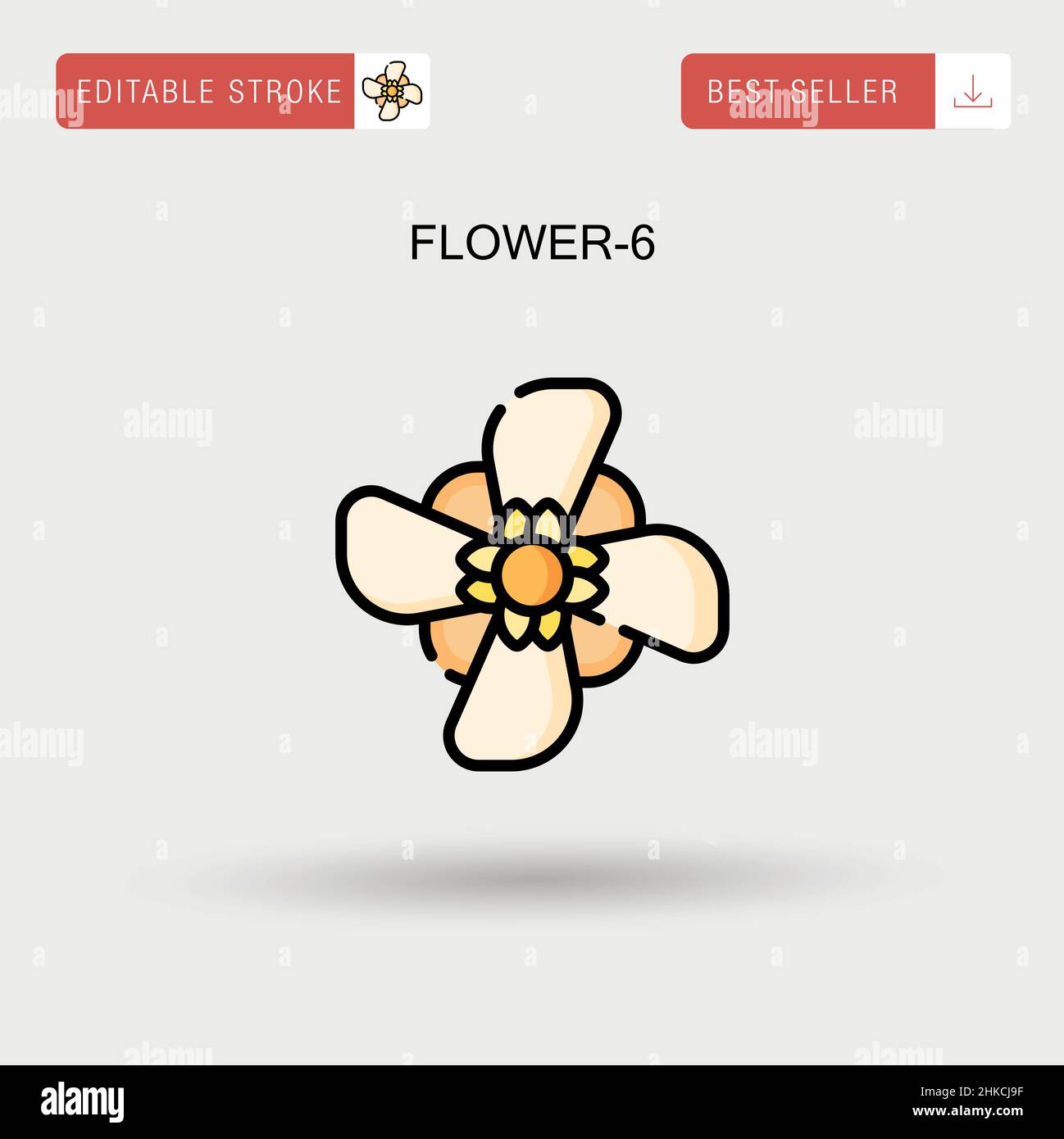 Eight petal flower Stock Vector Images - Alamy