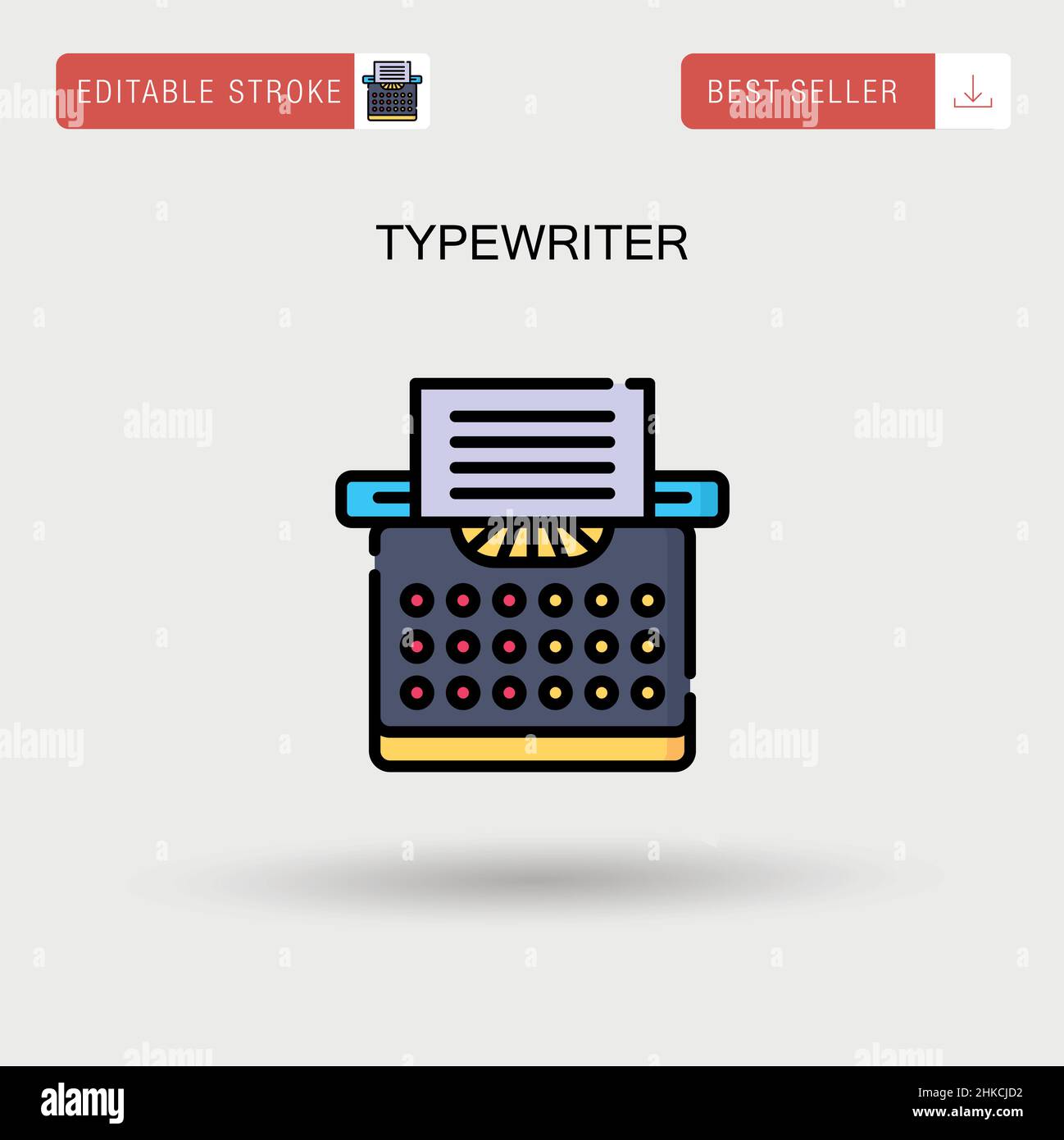 Typewriter Simple vector icon Stock Vector Image & Art - Alamy