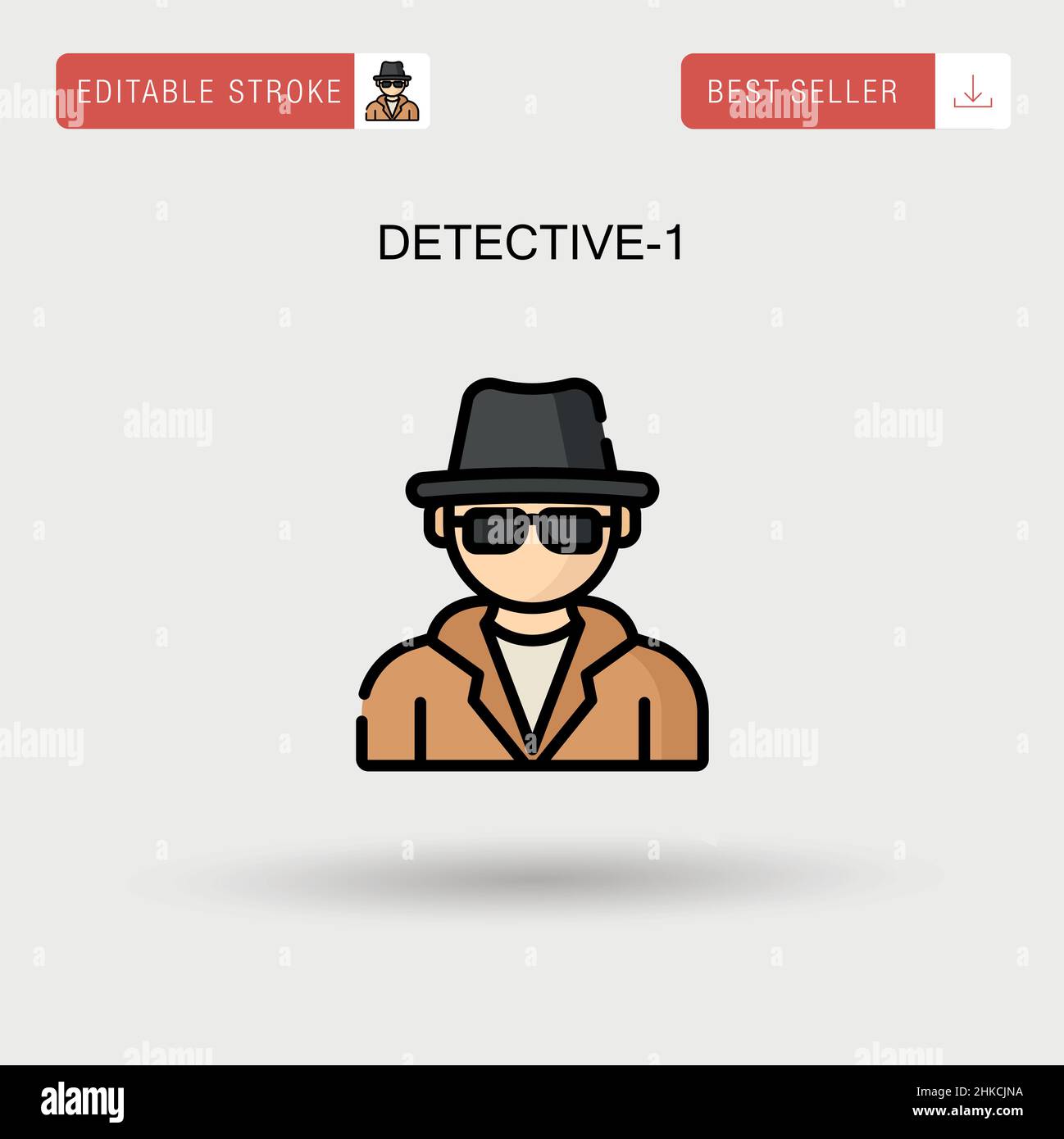 Detective-1 Simple vector icon Stock Vector Image & Art - Alamy