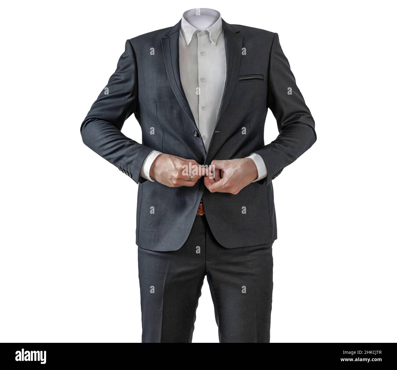 Young businessman wearing blue suit jacket Cut Out Stock Images ...